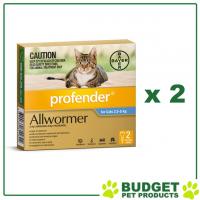 Profender For Cats All Wormer Blue 2.5-5kg x 2 - $45.65