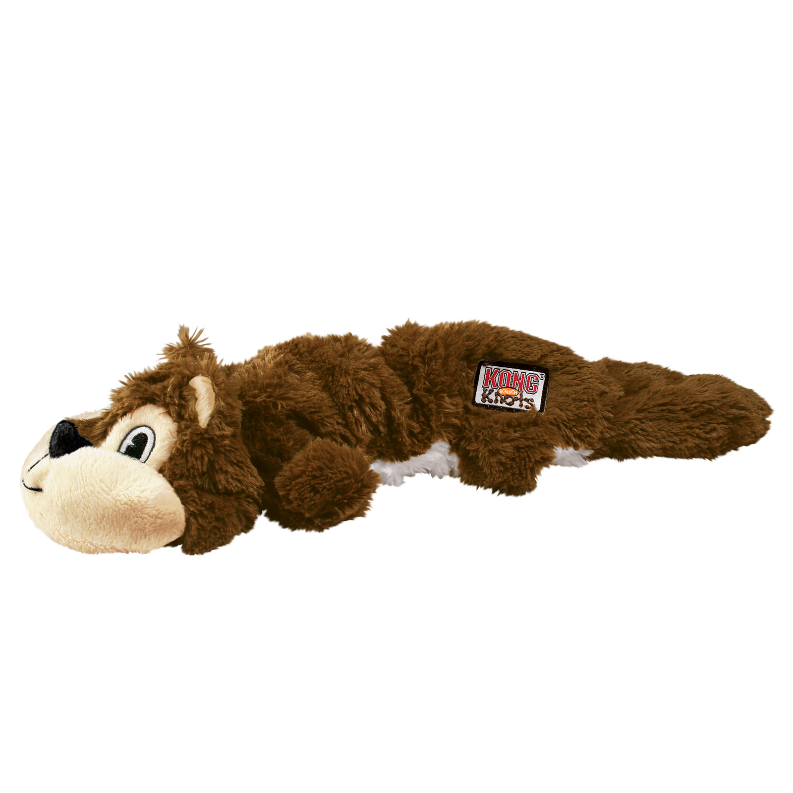KONG Scrunch Knots Squirrel For Large Dogs Stretchy Soft Squeak Toy ...