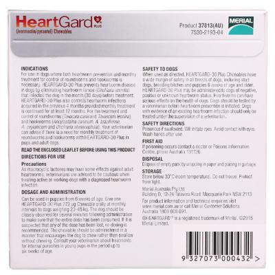 Heartgard Plus For Large Dogs 23-45kg Brown 6 Chewables - $67.99