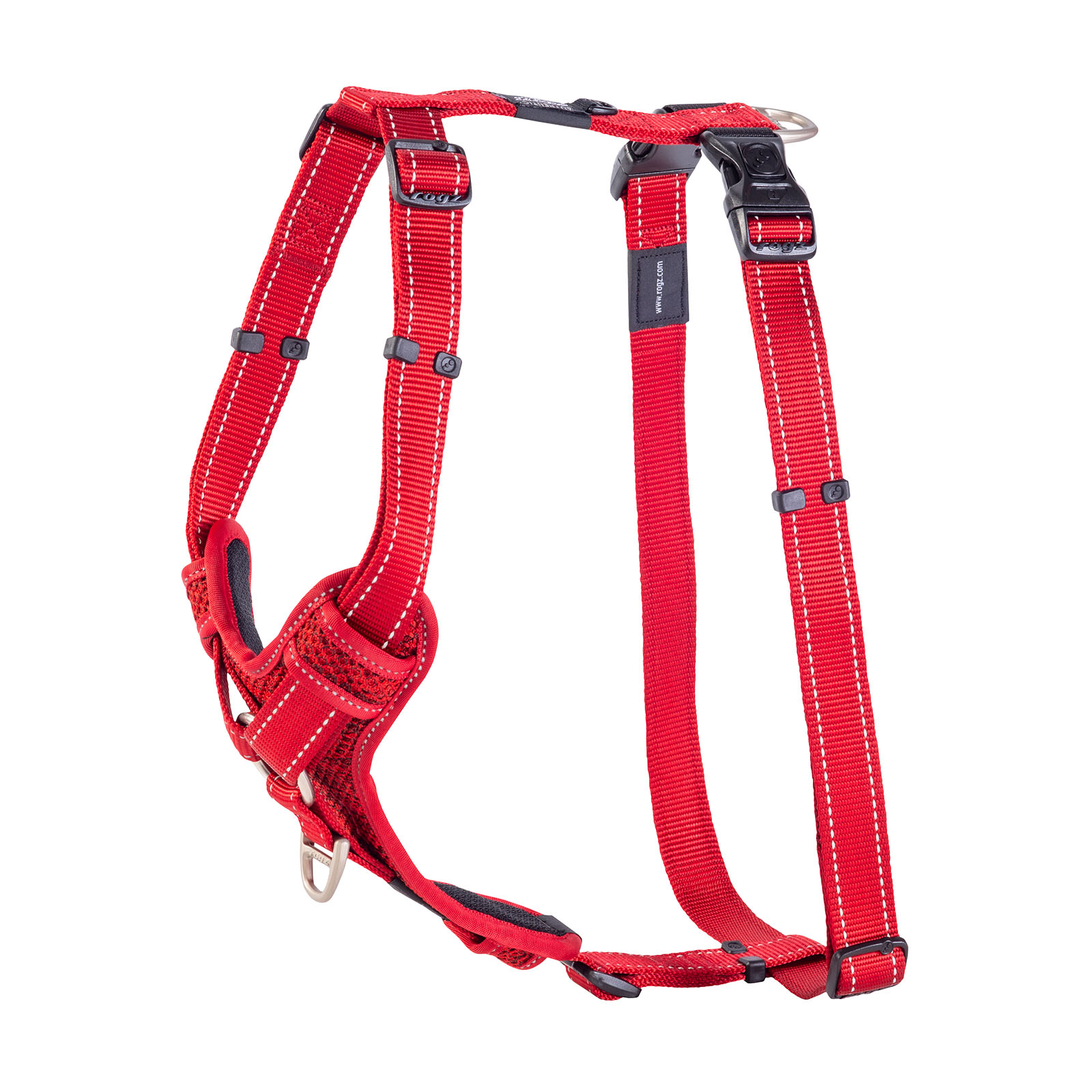 Rogz Control Reflective Padded Harness Red XLarge For Dogs 60-100cm ...