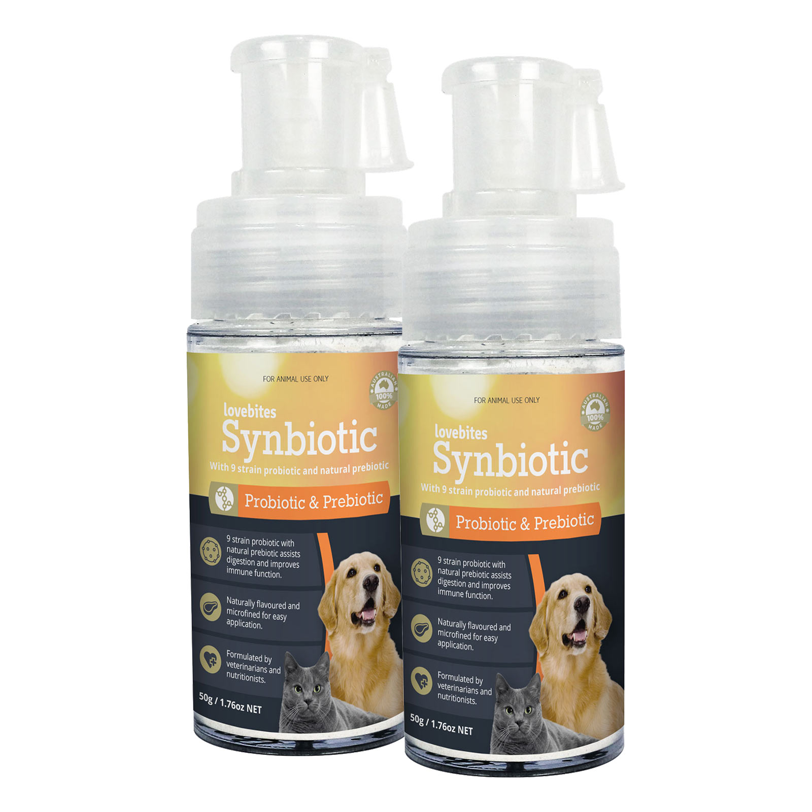 Lovebites Synbiotic Probiotic And Prebiotic Powder Topper Supplement ...