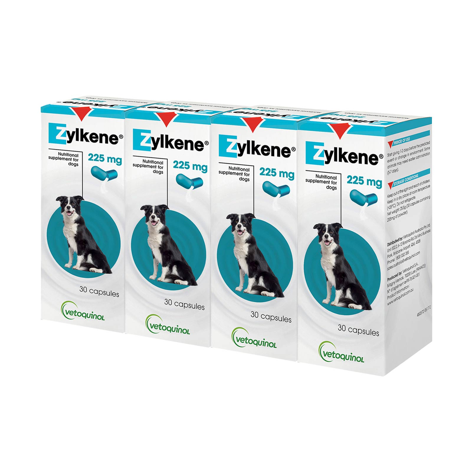 Zylkene Calming Nutritional Supplement For Dogs 225mg x 120 Capsules ...