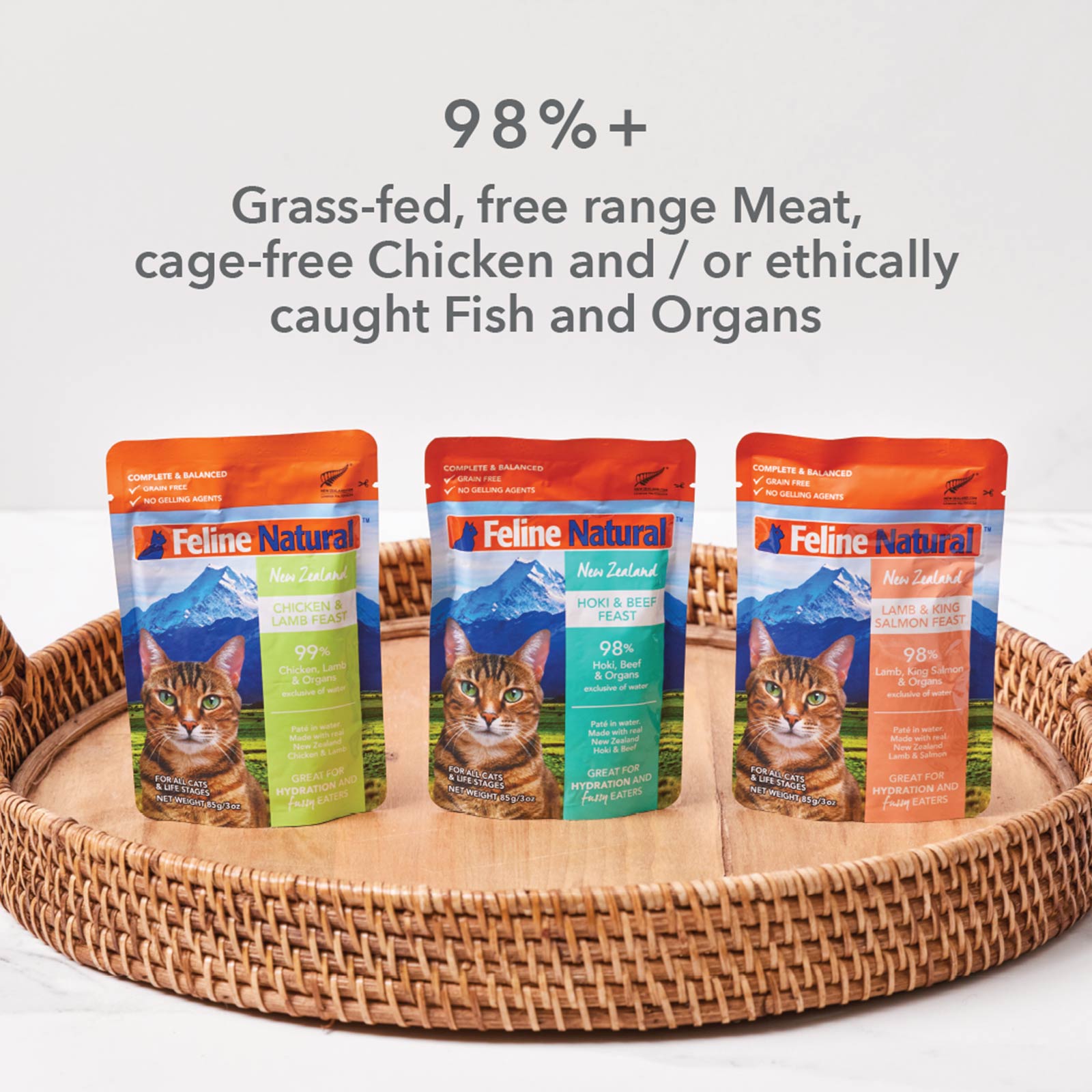 Feline Natural Variety Box Multi Flavour Pouches Wet Meat All Life ...