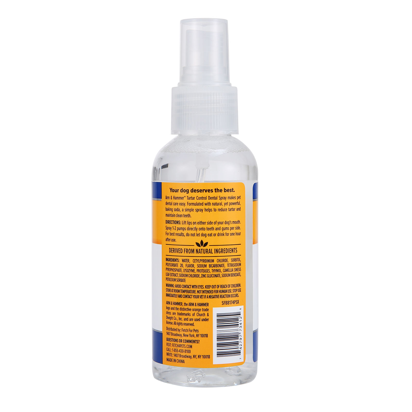 Arm And Hammer Tartar Control Mint Dental Spray For Dogs 118ml - $9.99