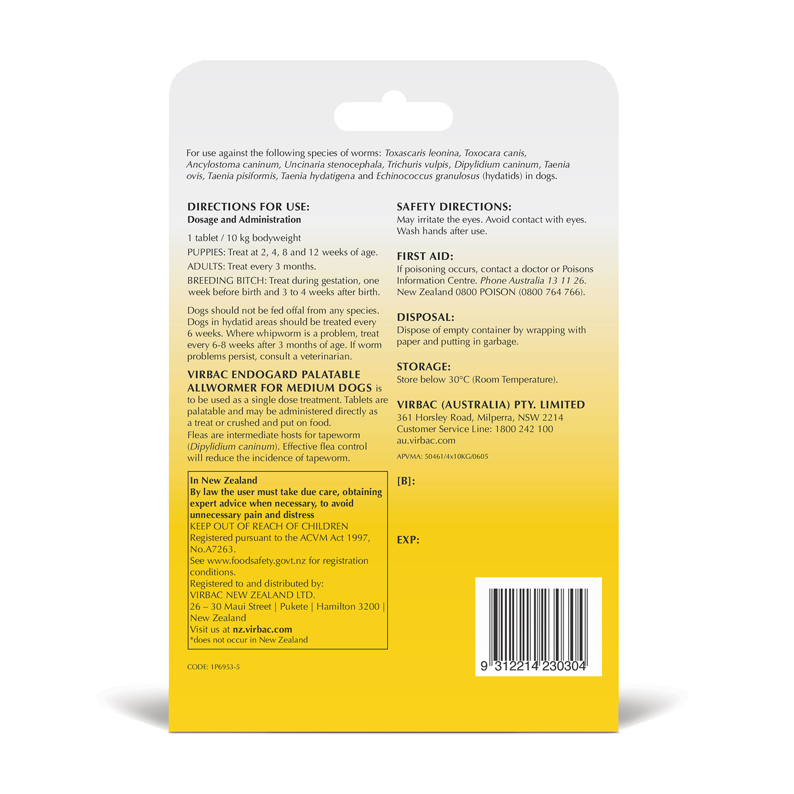 Endogard All Wormer For Dogs Medium 8 Tablets - $47.72