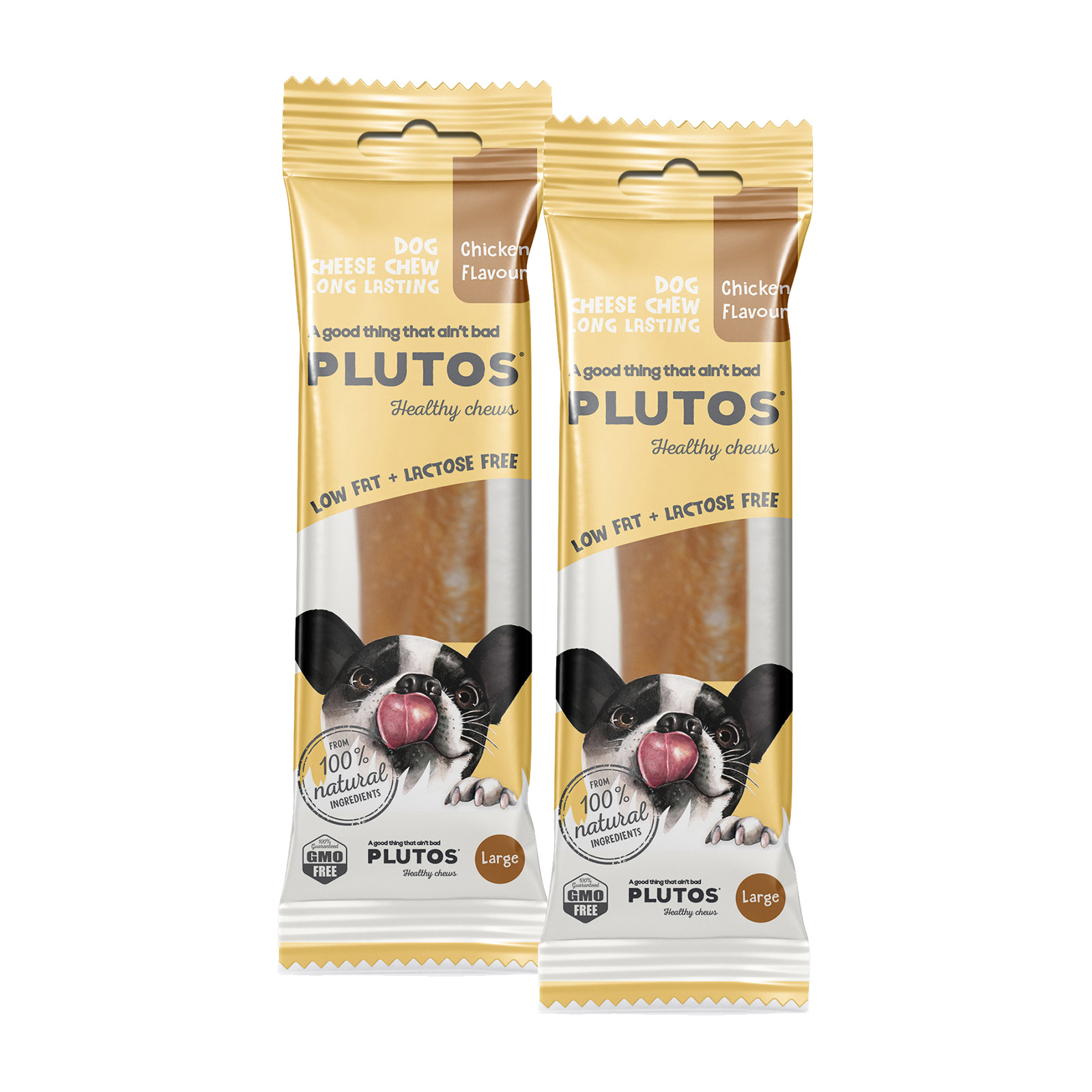 Plutos Healthy Chews Cheese And Chicken Long Lasting Healthy Chew Large ...