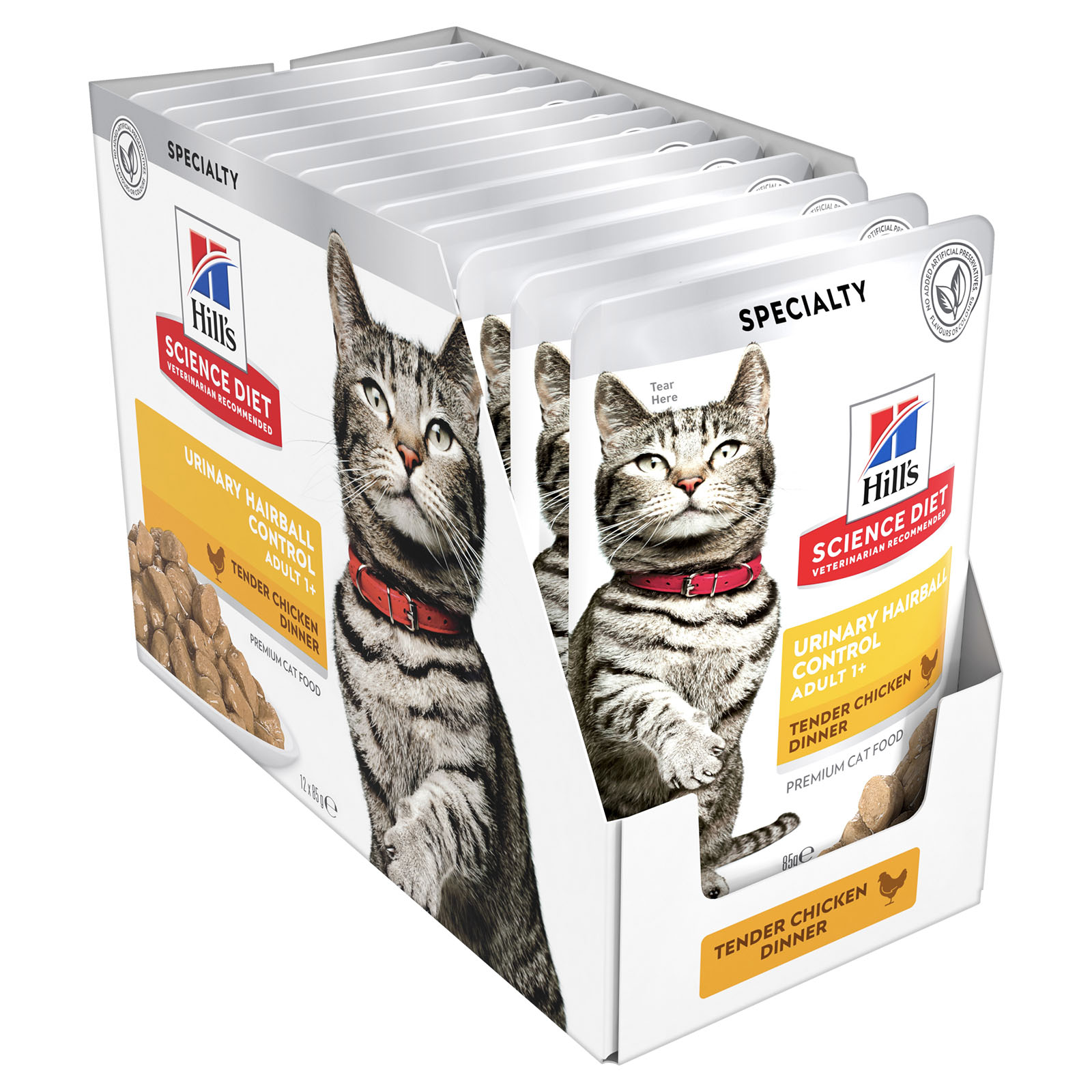 Hills Science Diet Urinary Hairball Control Chicken Adult 1+ Pouches ...
