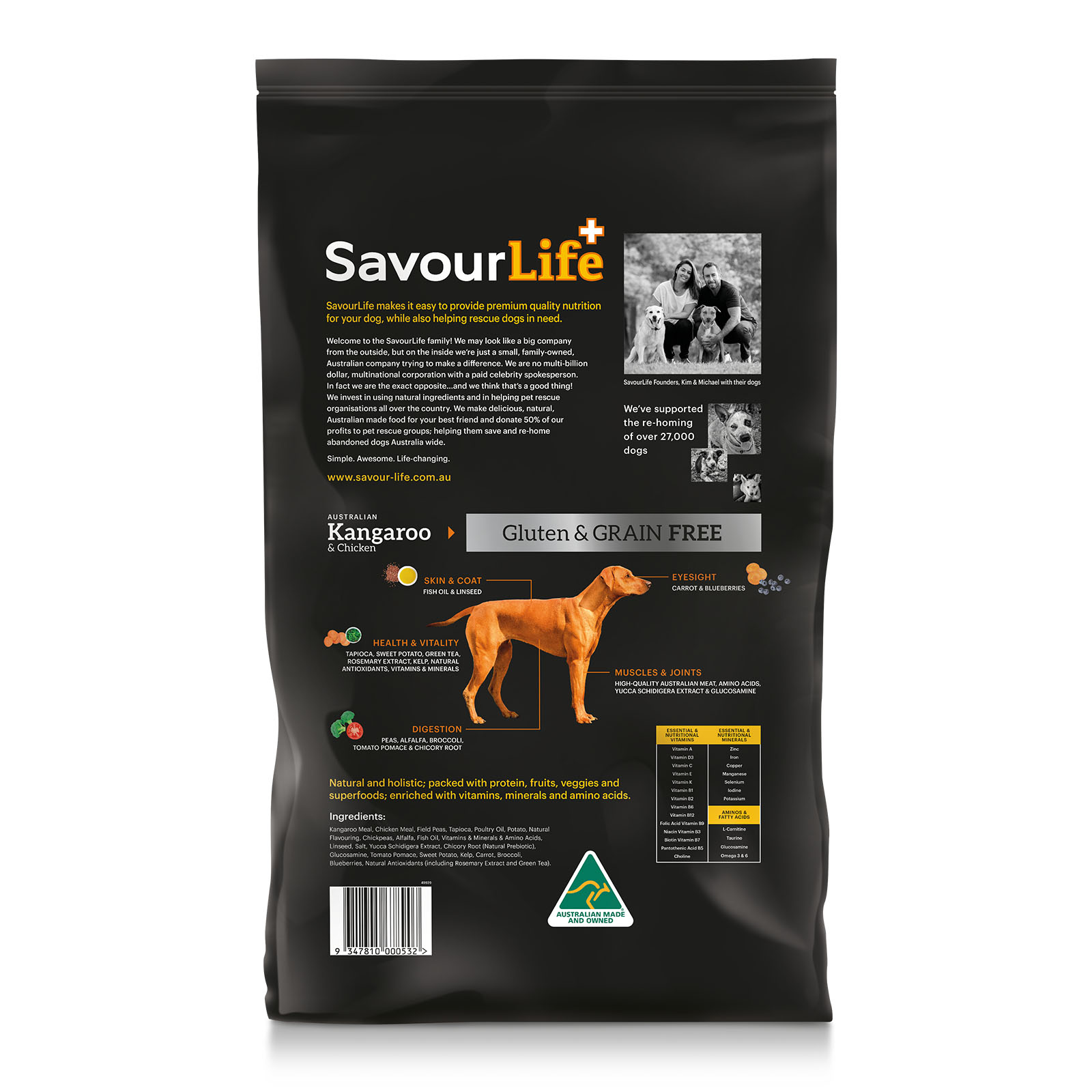 SavourLife Grain Free Australian Kangaroo And Chicken Adult Dry Dog ...
