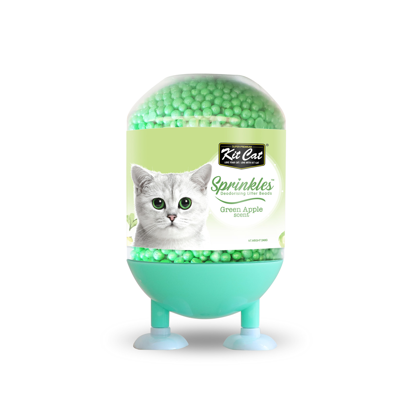 Kit Cat Sprinkles Deodorising Beads For Litter Apple For Cats 240g 3 ...