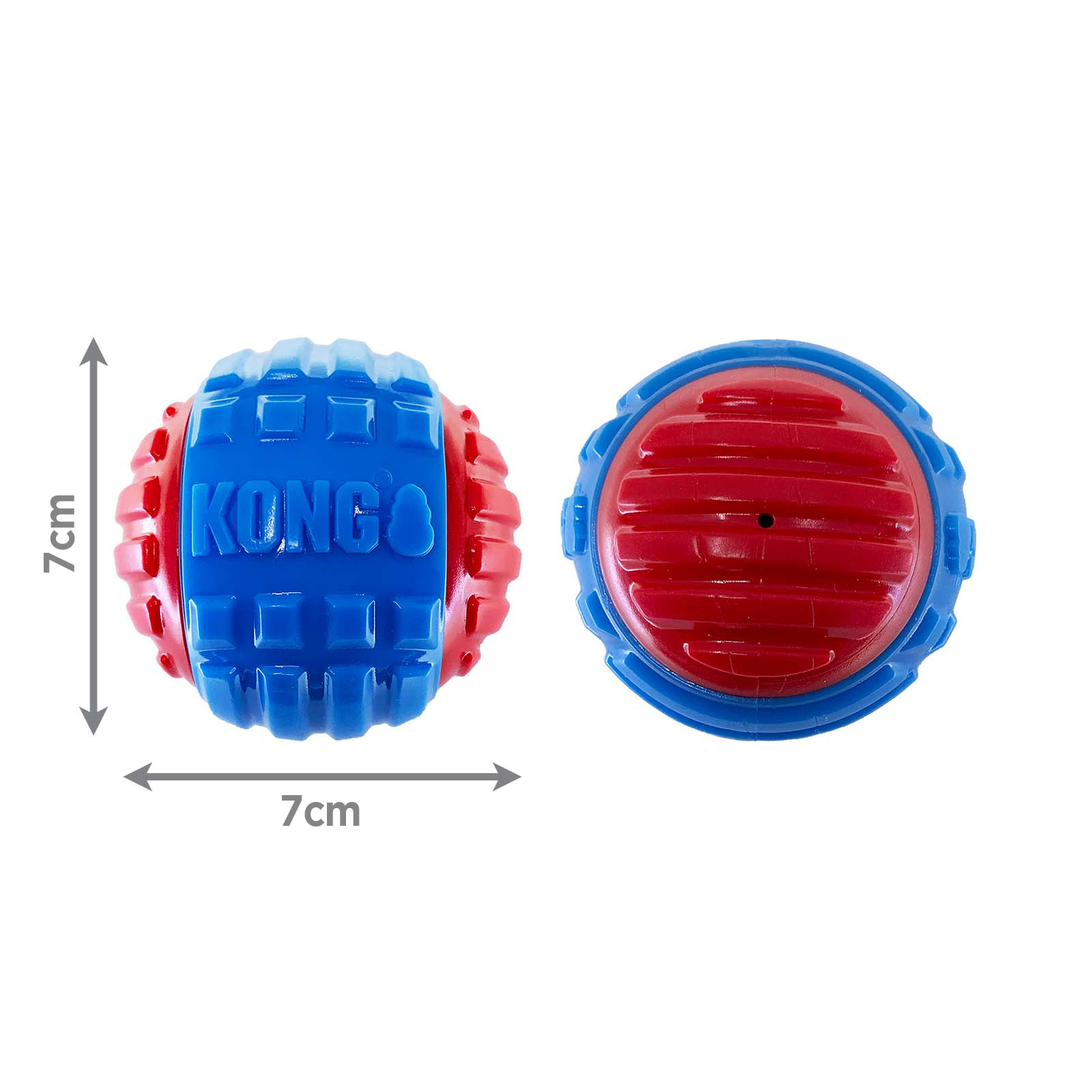 KONG Exclusive CoreStrength Rattlez Ball Large Rubber Fetch Toy For ...