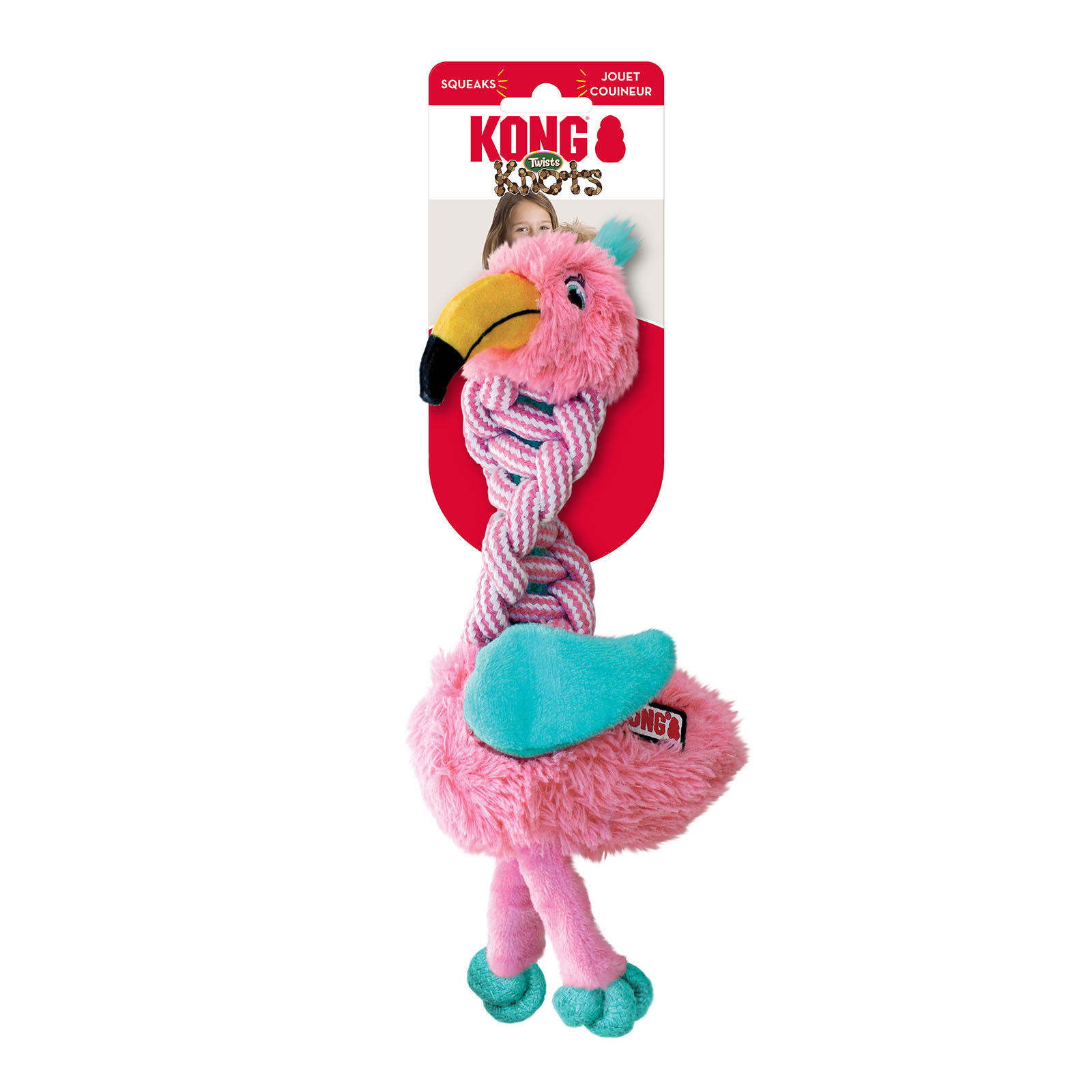 KONG Knots Twists For Small Medium Dogs Assorted Character Squeak Plush ...