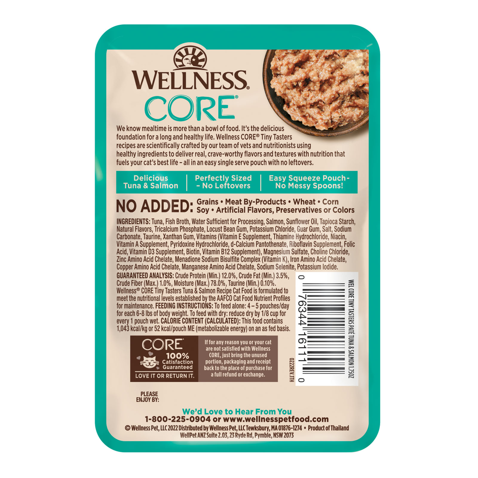 Wellness Core Tiny Tasters Tuna And Salmon Recipe Smooth Pate Grain ...