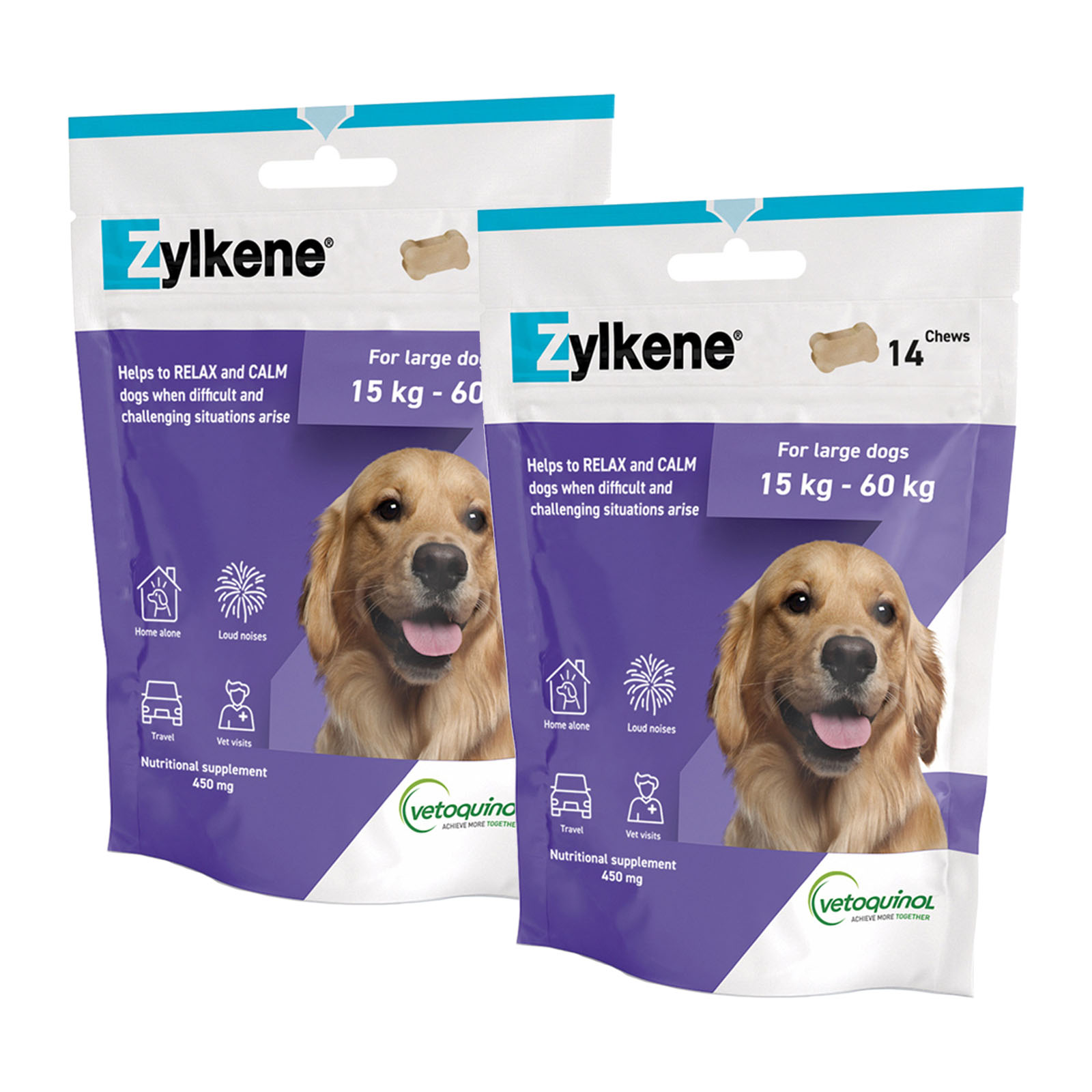 Zylkene Calming Nutritional Supplement Chews For Large Dogs 15-60kg ...