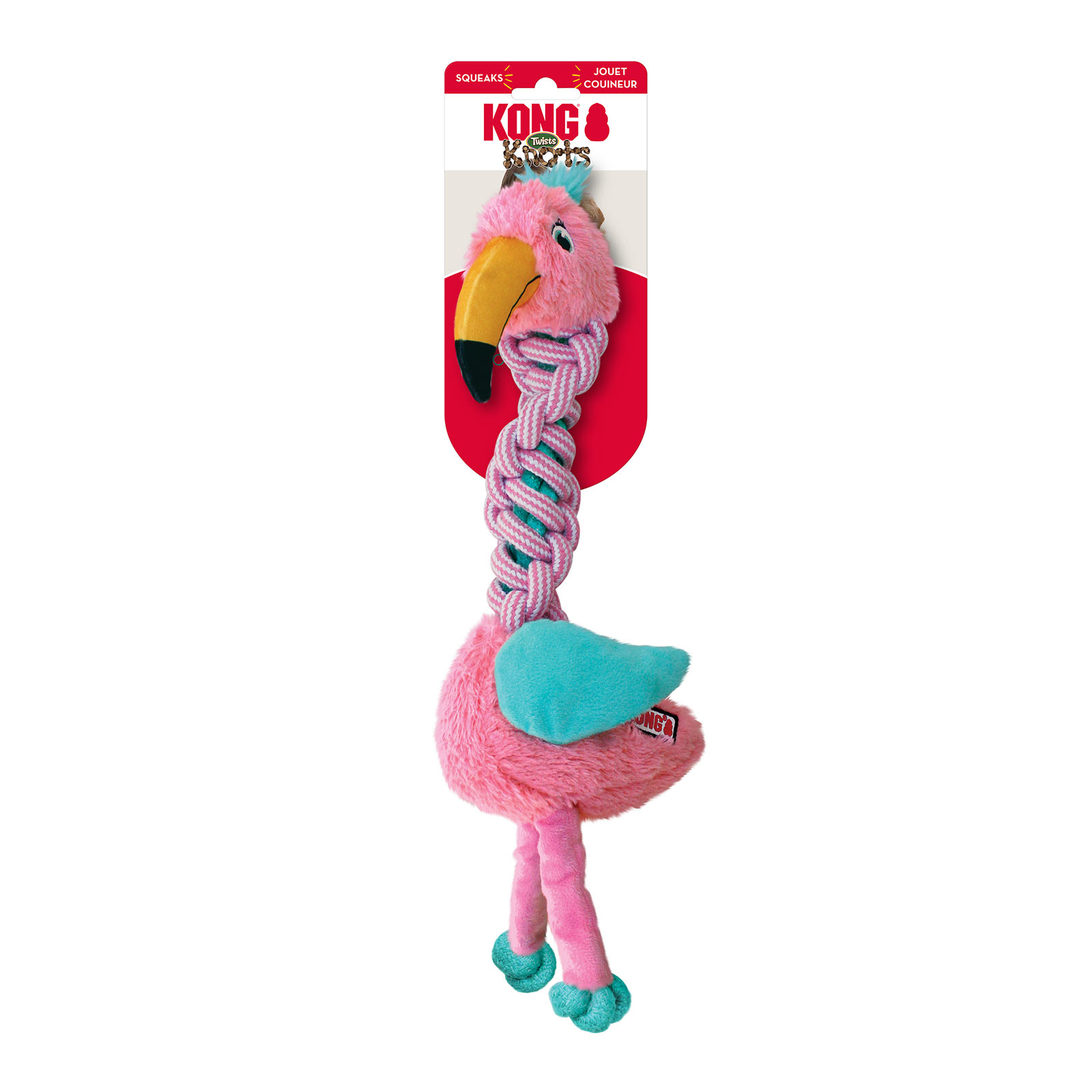 KONG Knots Twists For Medium Large Dogs Assorted Character Squeak Plush ...