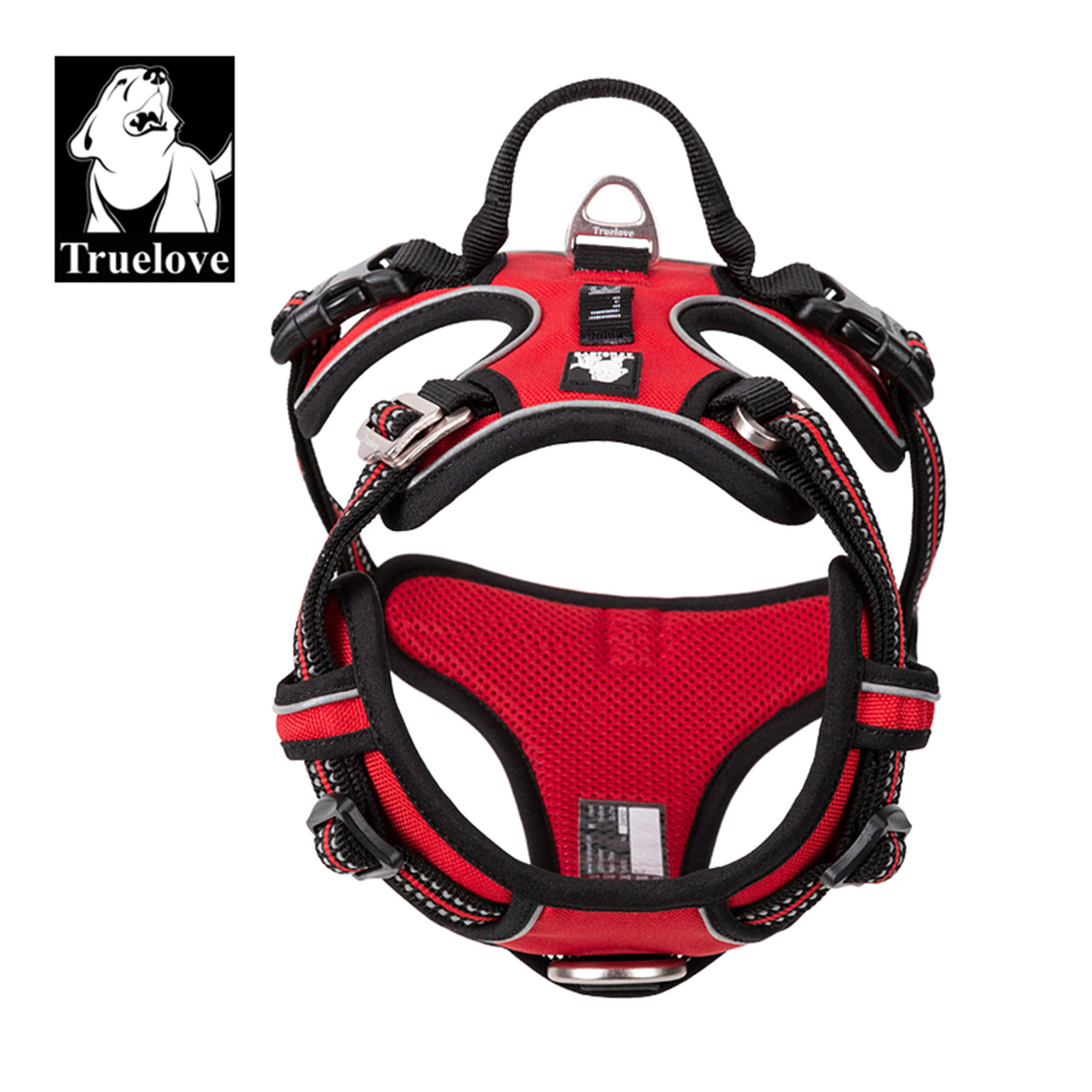 True Love No Pull Harness Nylon Reflective Red XLarge For Dogs - $59.99