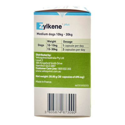 Zylkene Plus Enhanced Formula Calming Nutritional Supplement For Medium ...