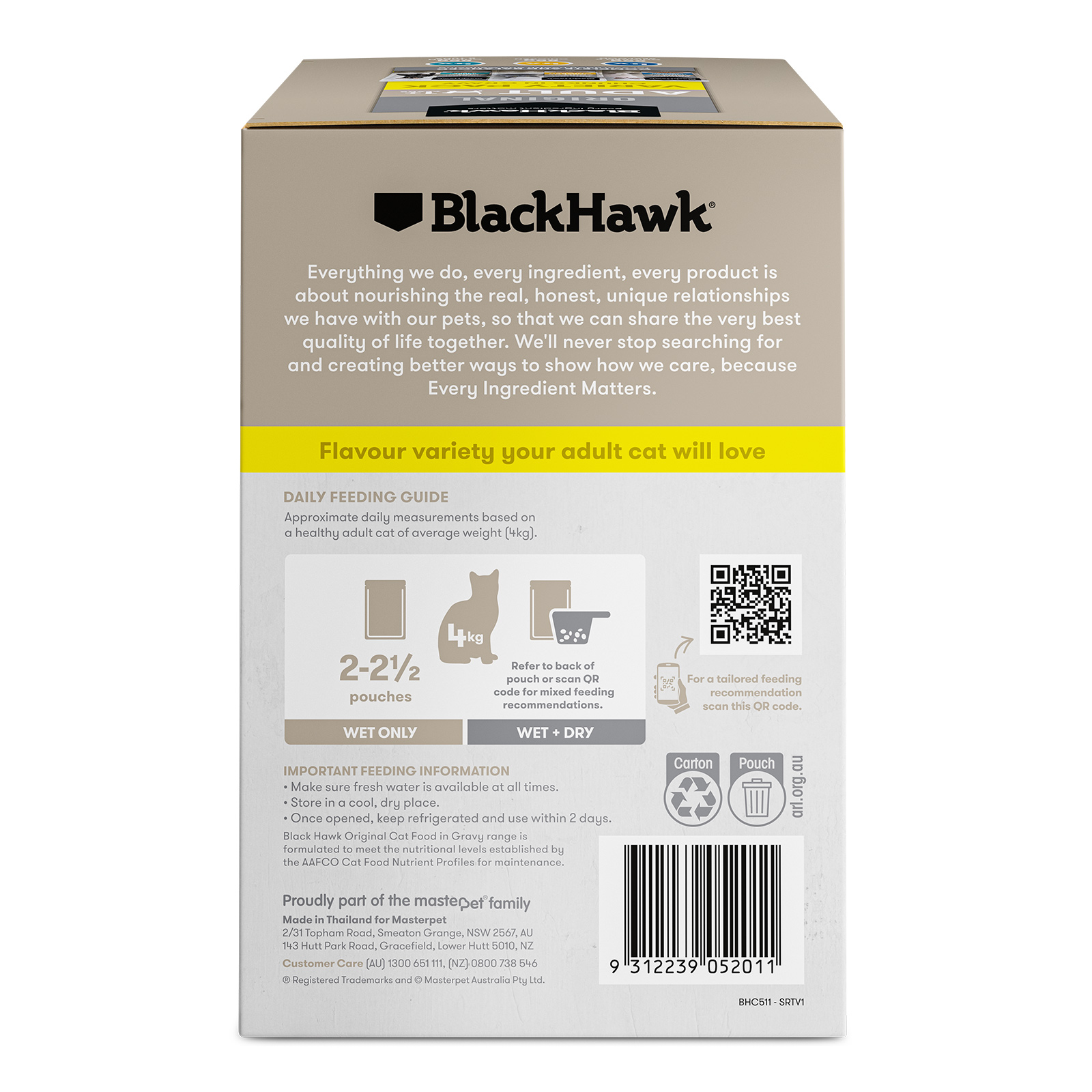 Black Hawk Original Adult Pouches Chunks in Gravy Wet Cat Food Variety ...