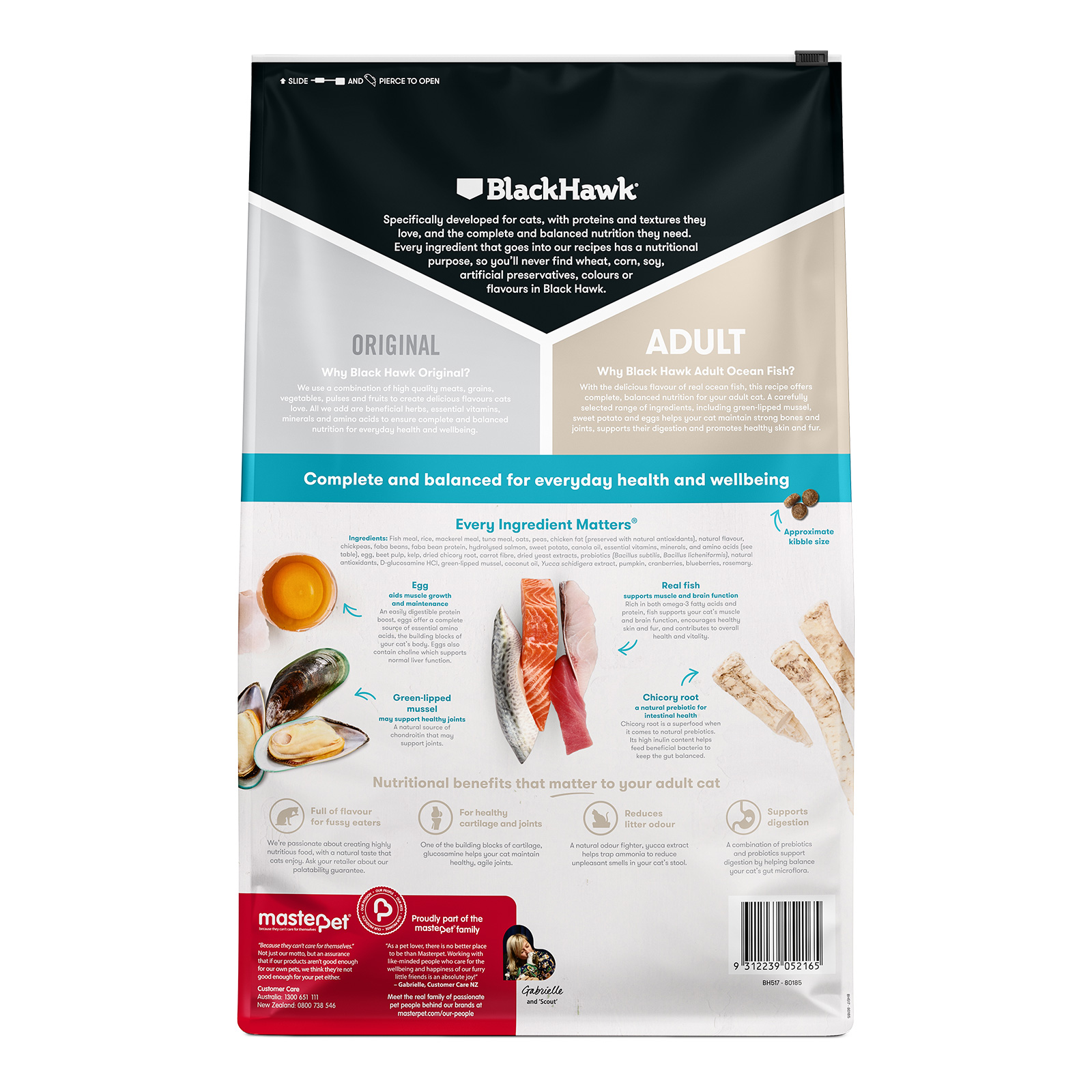 Black Hawk Original Ocean Fish Adult Dry Cat Food 4kg - $68.59