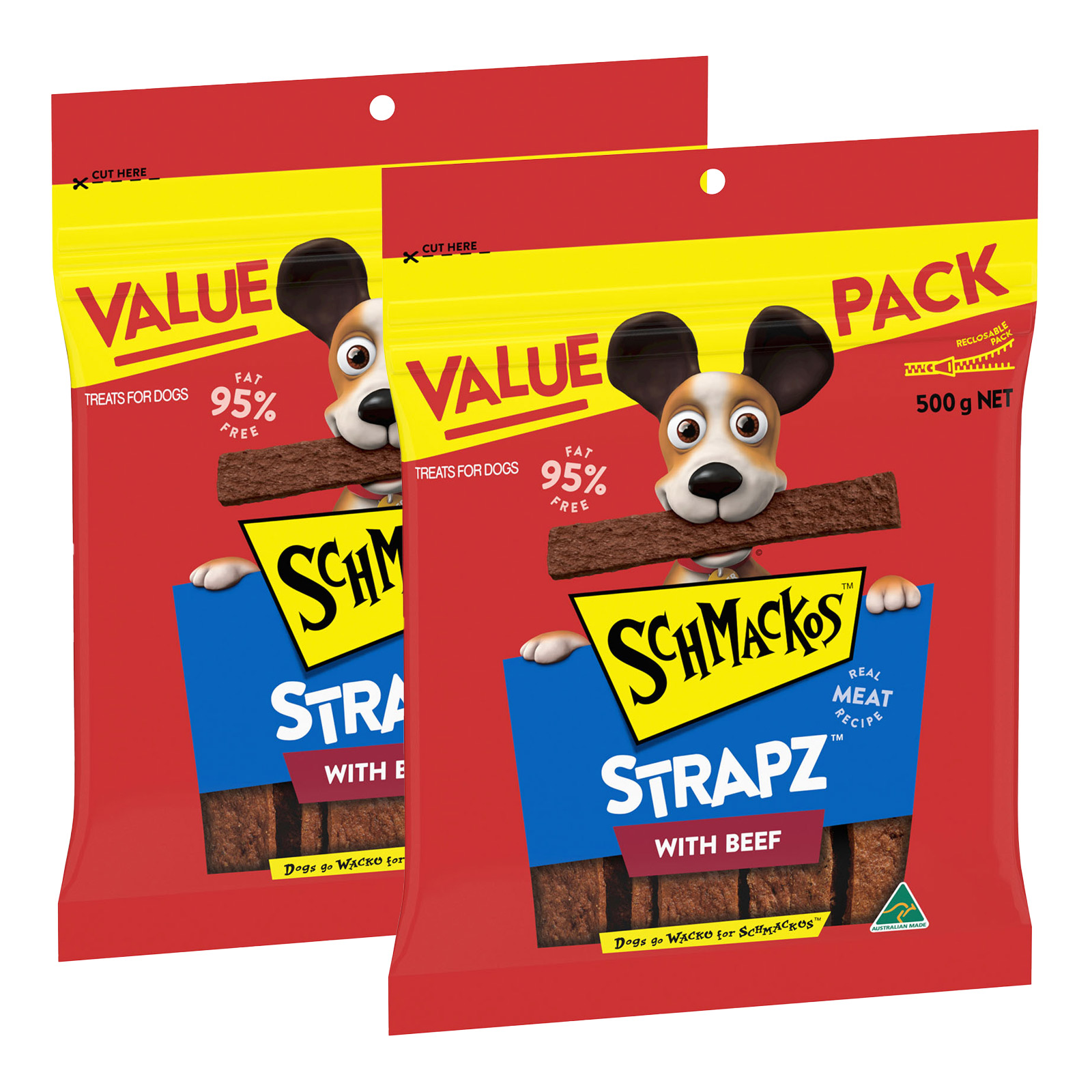 Schmackos Strapz With Beef Treat For Dogs 1kg - $29.99