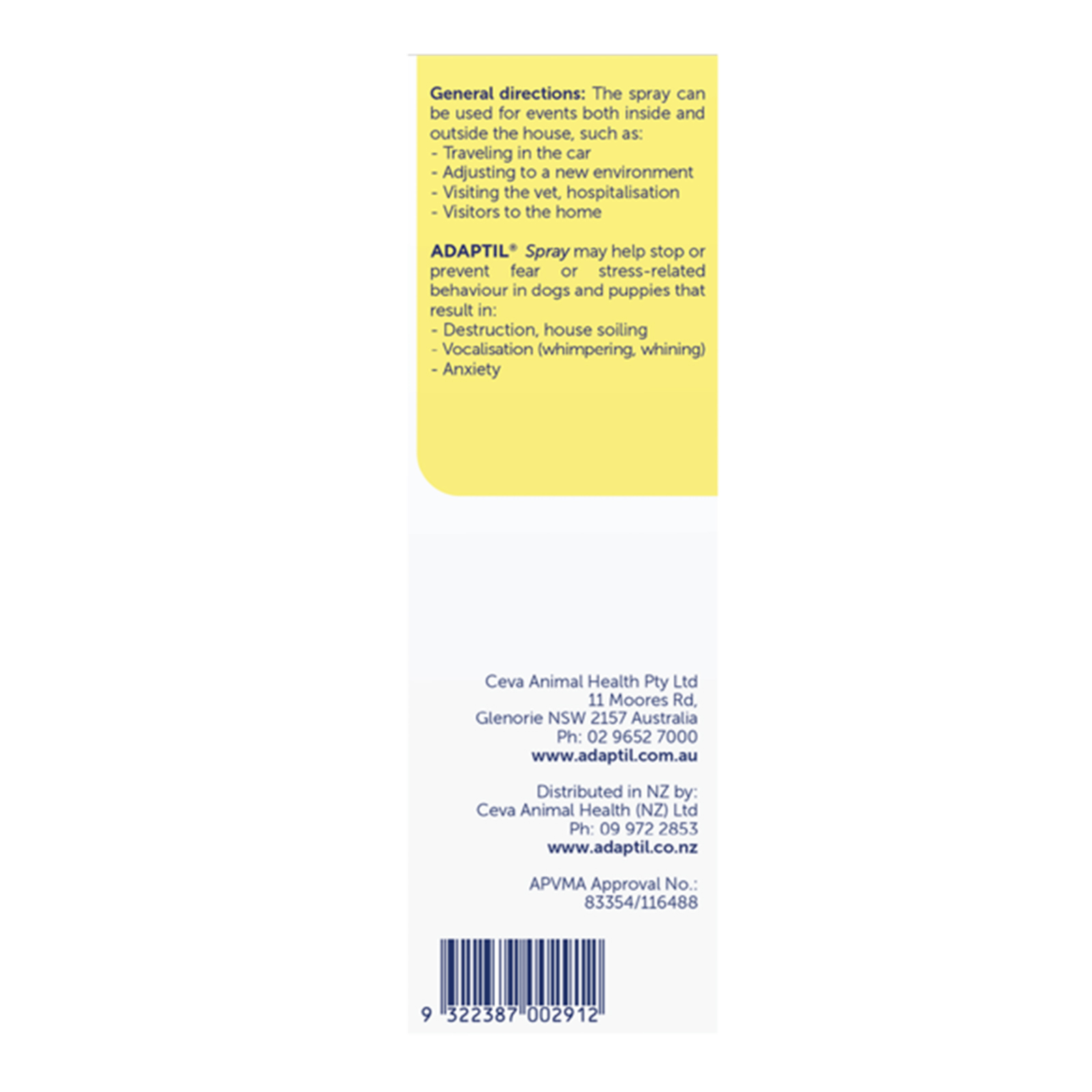 Adaptil Transport Spray For Dogs 120ml - $120.96