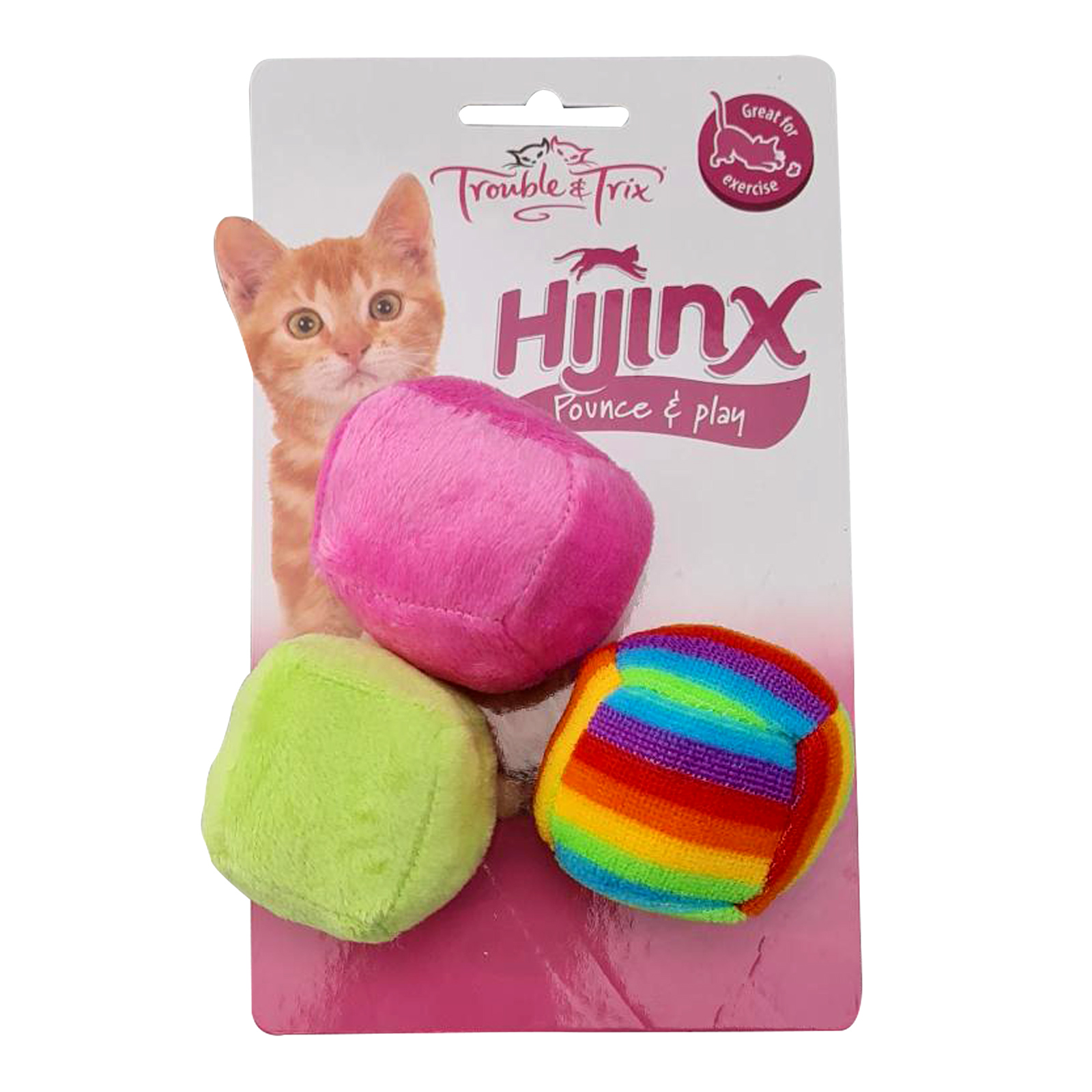 Trouble And Trix HiJinx Pounce and Play Plush Crinkly Balls Toy for ...