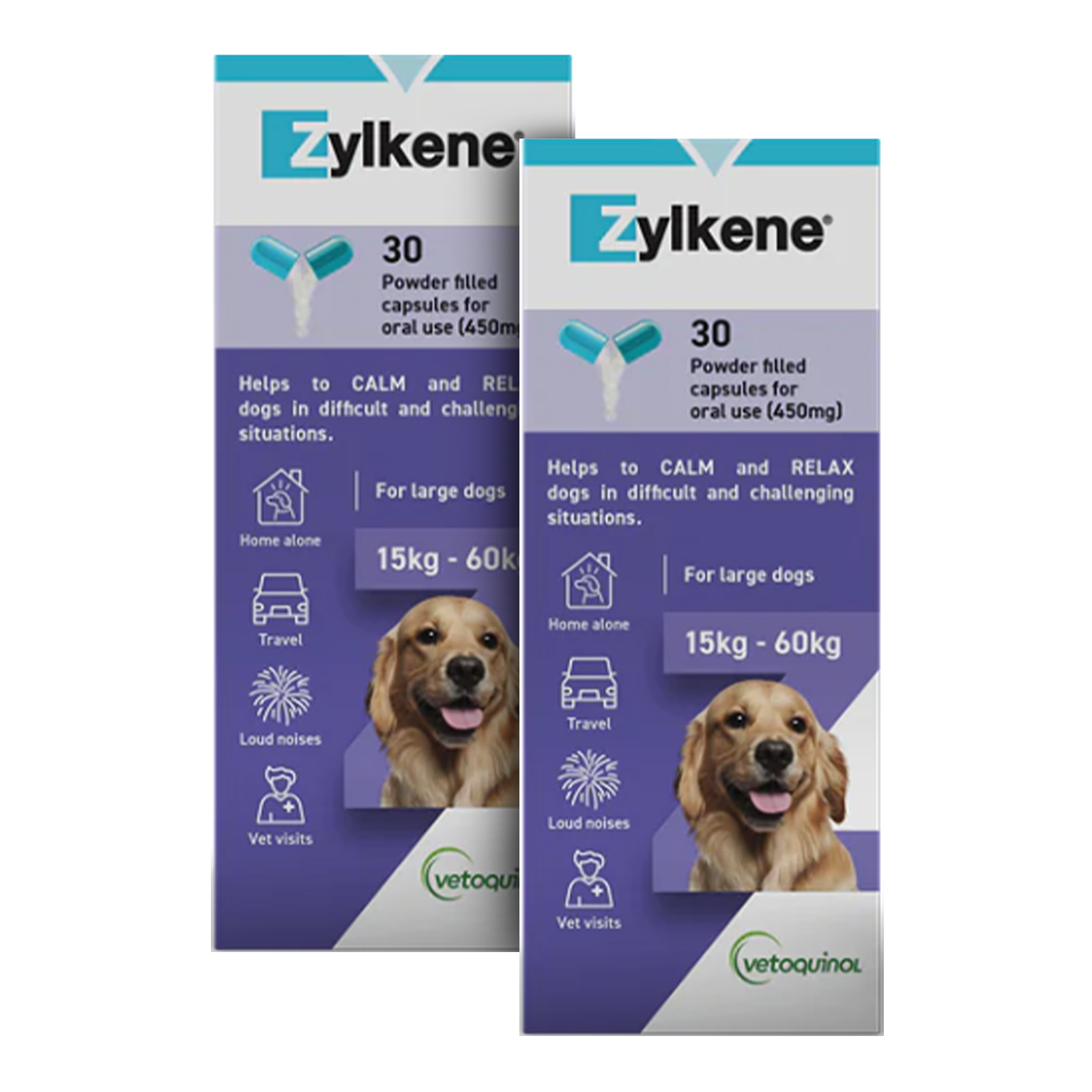 Zylkene Calming Nutritional Supplement For Dogs 225mg x 60 Capsules (30 ...