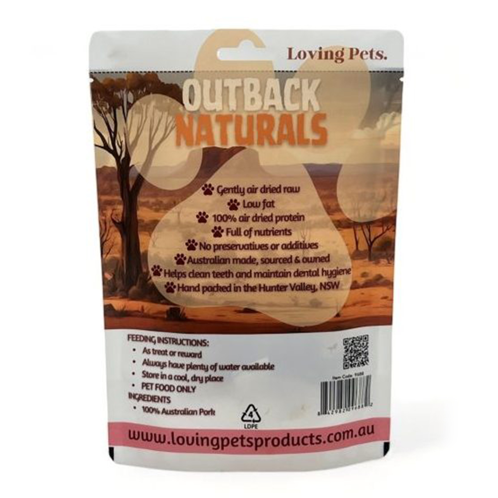 Loving Pets Outback Naturals Pig Ear Strips Natural Air Dried Grain ...