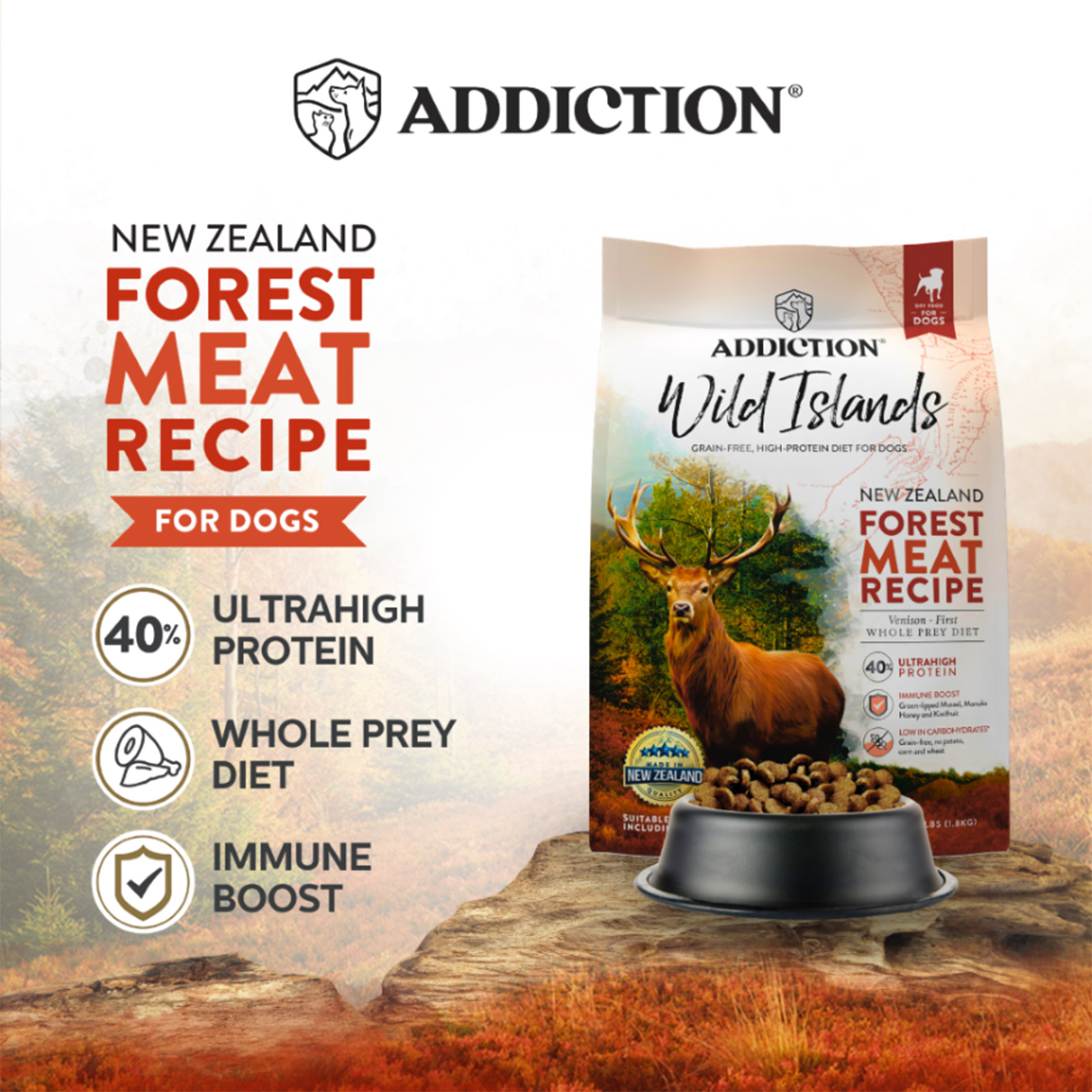 Addiction Wild Islands Forest Meat Recipe Grain Free All Life Stages ...