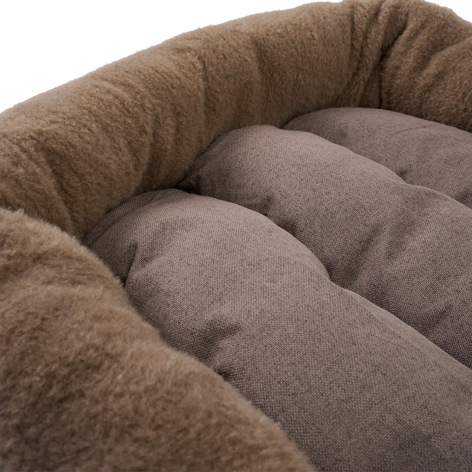 CADoS Fleecy Bolster Padded Bed Medium Brown Bed For Dogs - $35.99