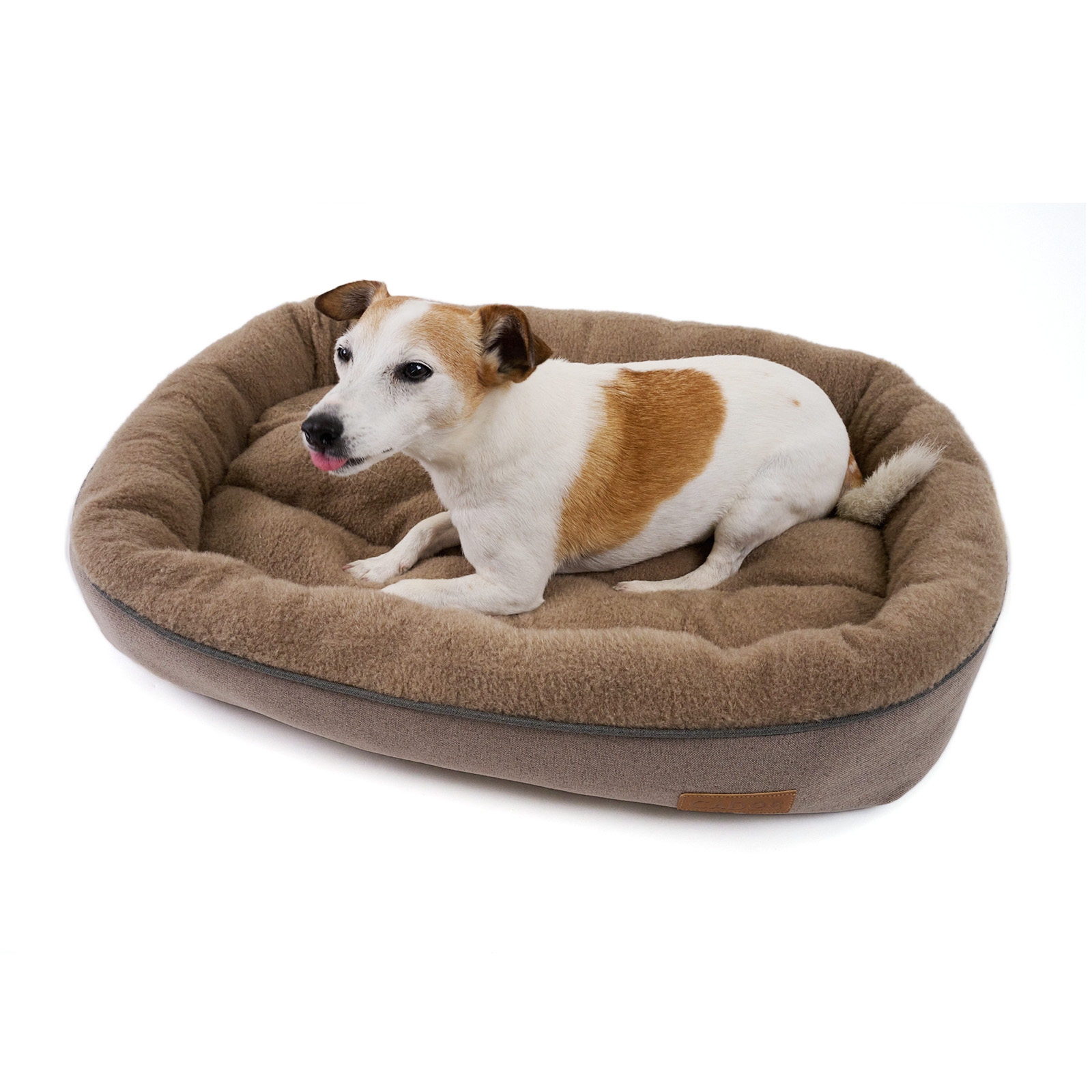 CADoS Fleecy Bolster Padded Bed Medium Brown Bed For Dogs - $35.99