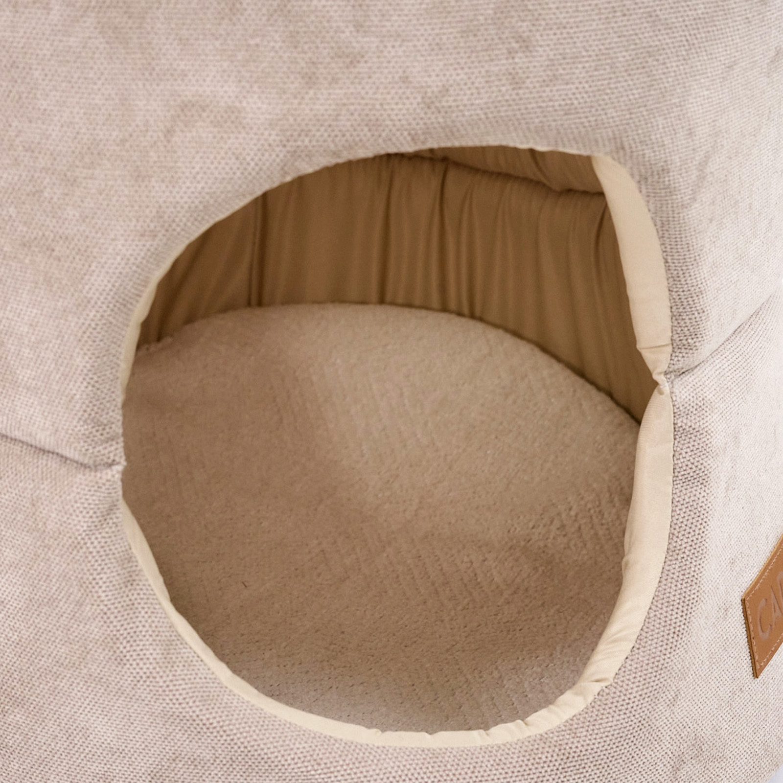 CADoS PeekaBoo Hidey House Small Cream Bed For Cats - $41.99