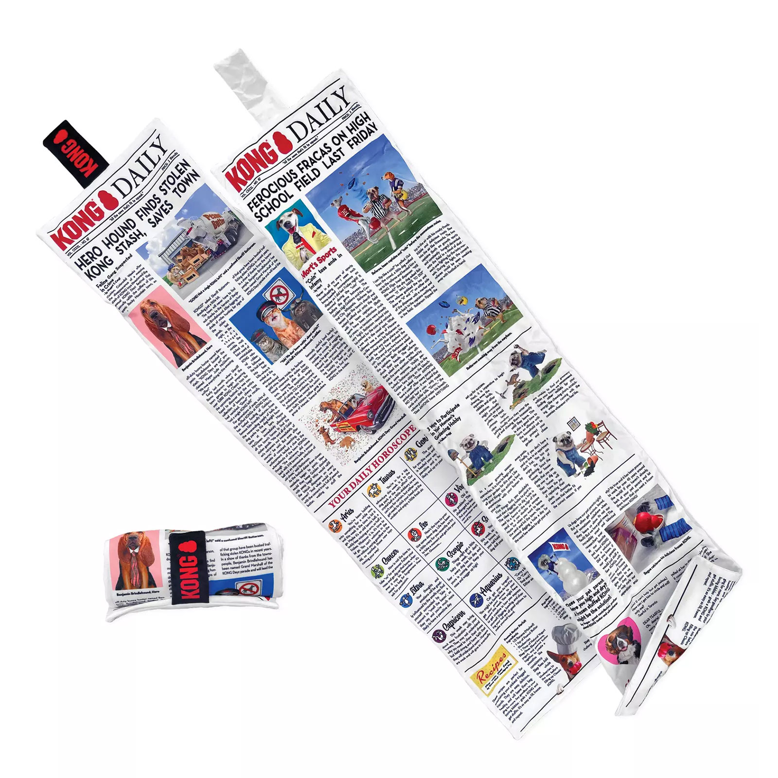 KONG Daily Newspaper Extra Large Crinkle Squeaky Treat Dispensing Toy ...