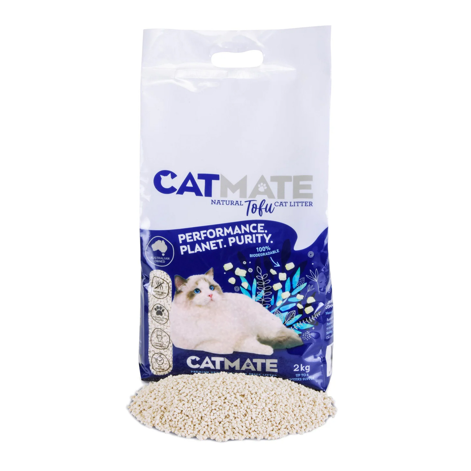 Catmate Natural Tofu Biodegradable Cat Litter 2kg - $13.66
