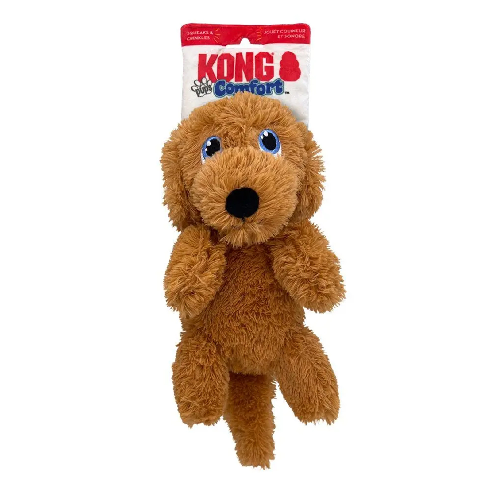 KONG Comfort Pups Goldie Brown Soft Plush Crinkly Squeaky Toy For Dogs ...