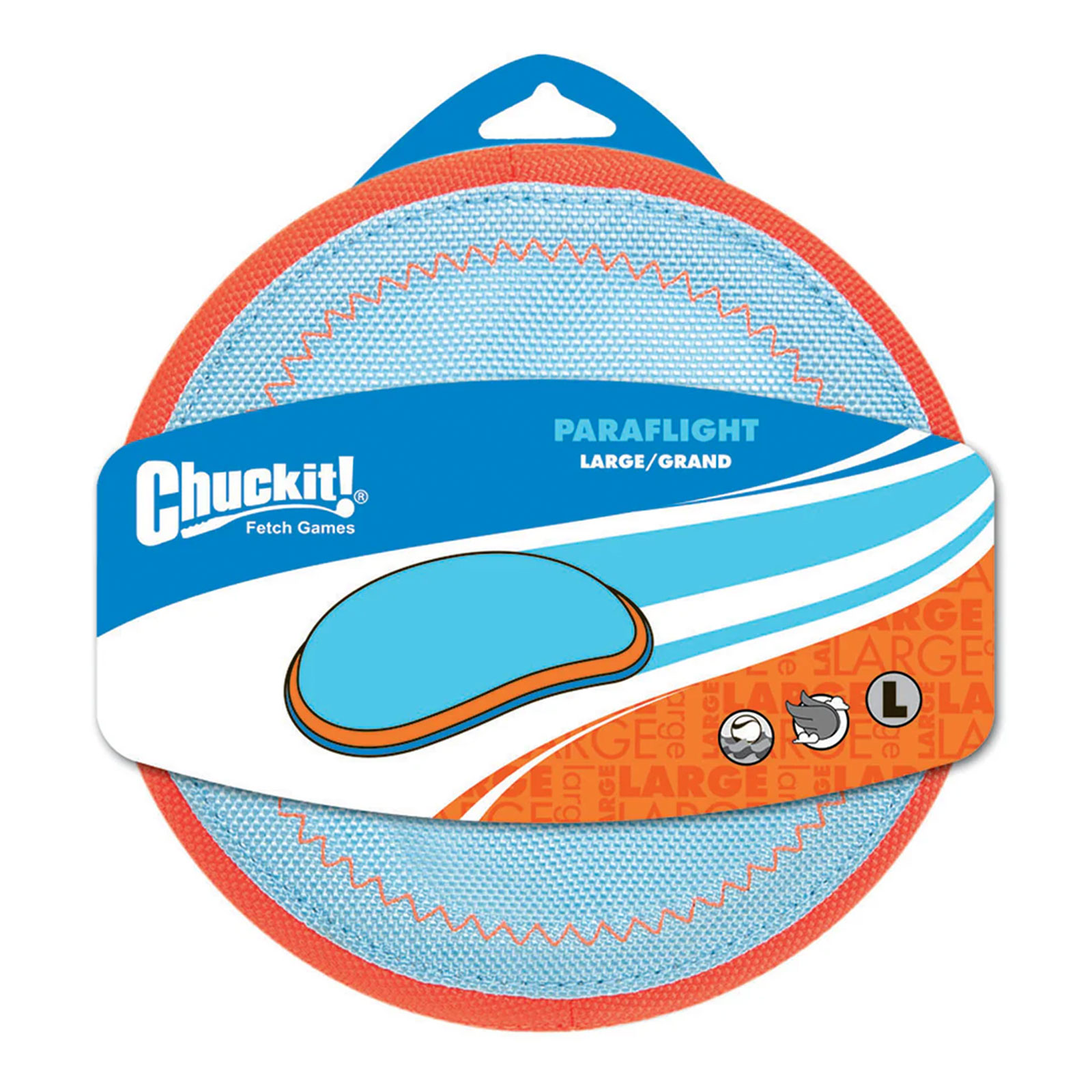 Chuckit Paraflight Para Vol Large Canvas Fetch Disc Toy For Dogs - $14.99