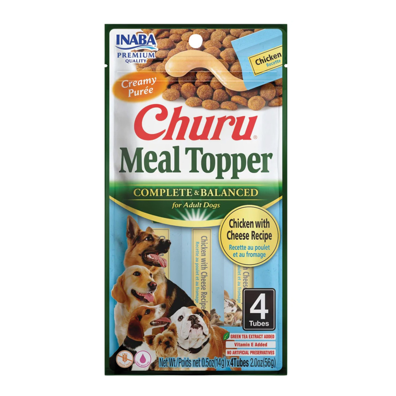 Inaba Churu Meal Topper Chicken With Cheese Grain Free Creamy Puree ...