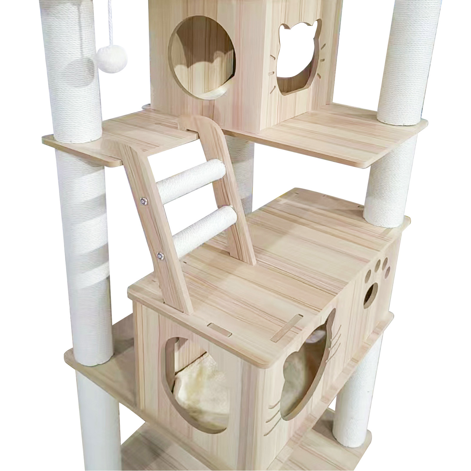Minx Sky Terrace Deluxe Multi Level Easy Care Scratcher Tree For Cats ...