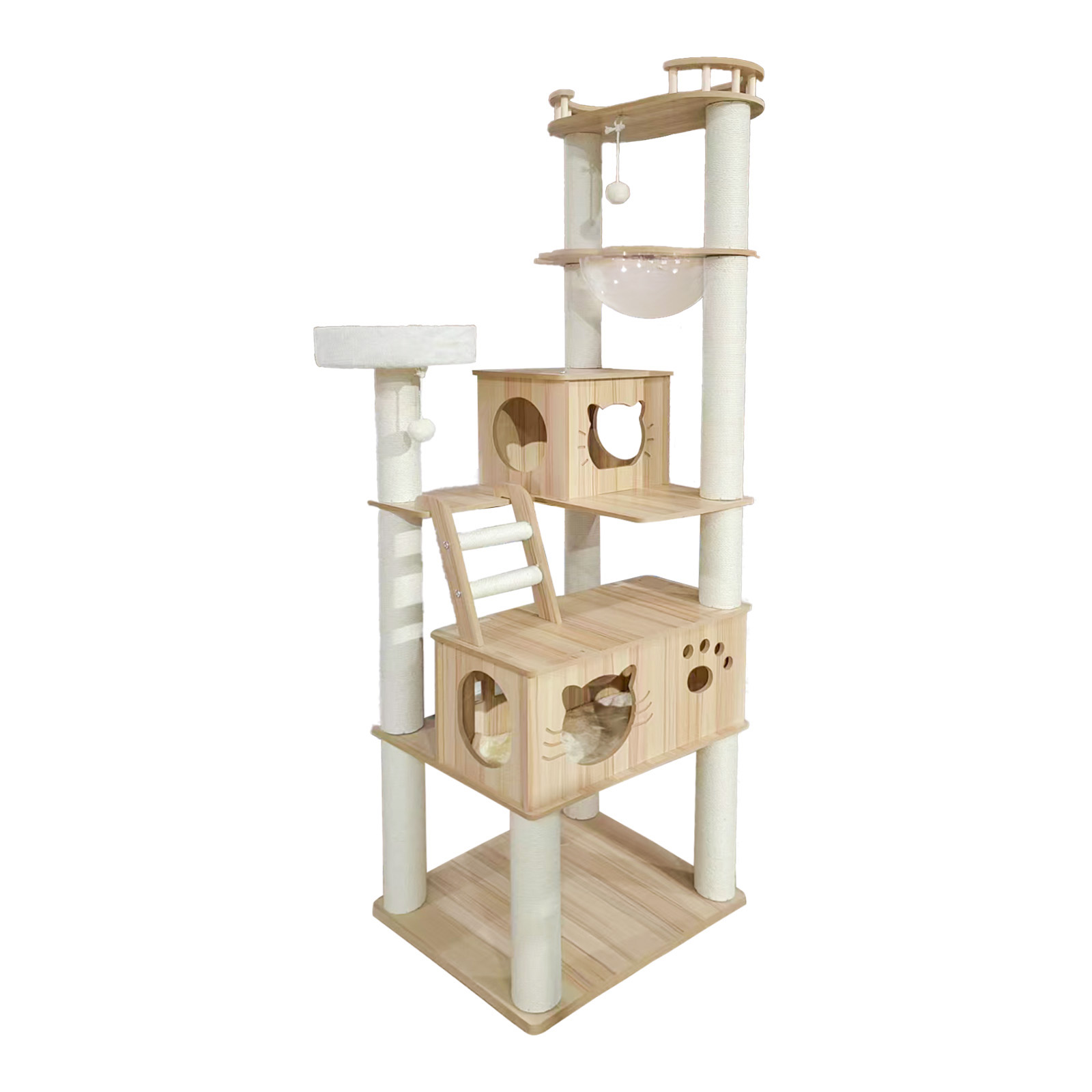 Minx Sky Terrace Deluxe Multi Level Easy Care Scratcher Tree For Cats ...