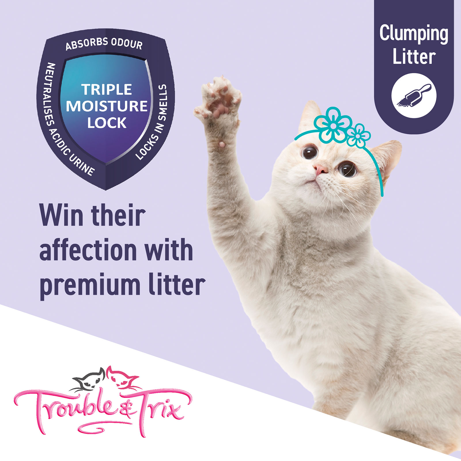 Trouble And Trix Ultra Scoop Ocean Breeze Clumping Cat Litter 30L 30kg ...