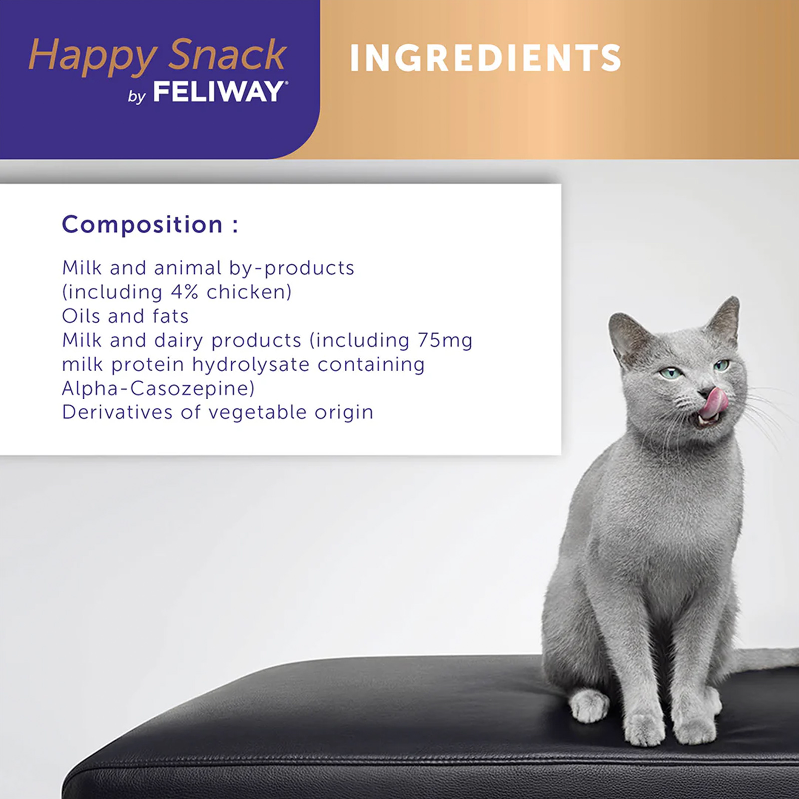Feliway Happy Snack Chicken With Calming Effects Creamy Supplement ...