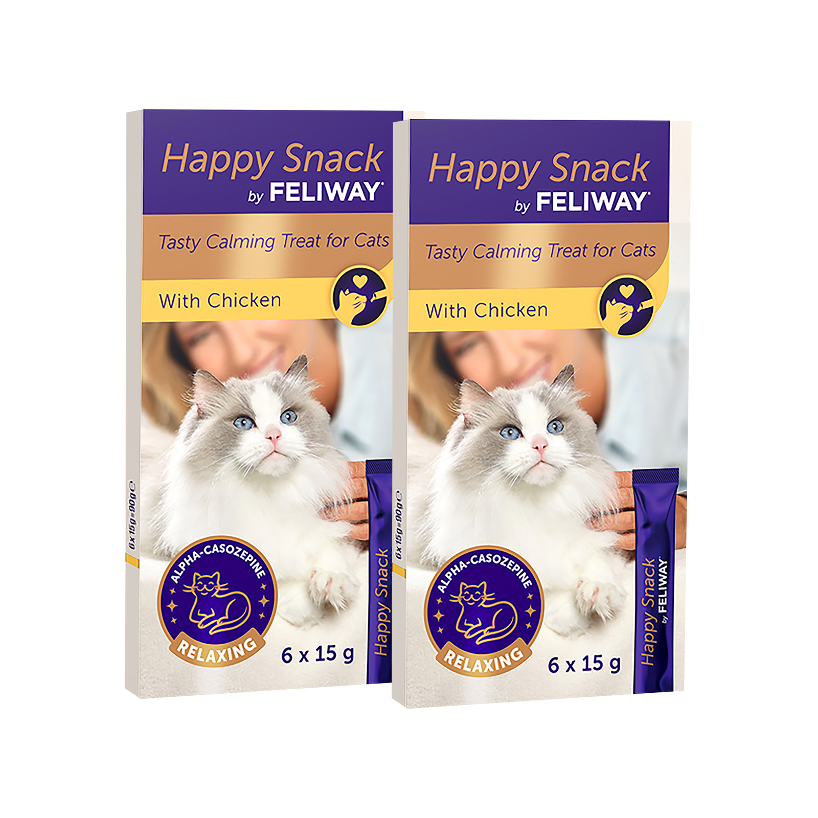 Feliway Happy Snack Chicken With Calming Affects Creamy Supplement ...