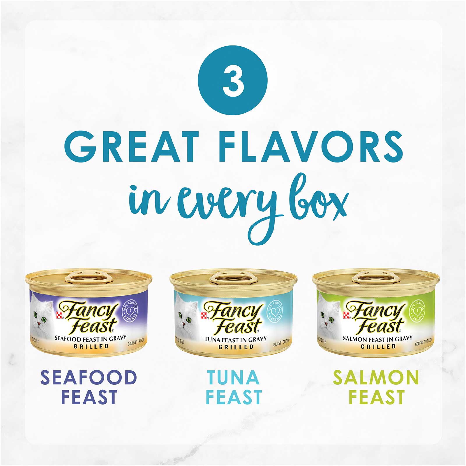 Fancy Feast Classic Grilled Collection Seafood Mix Adult Canned Wet Cat ...