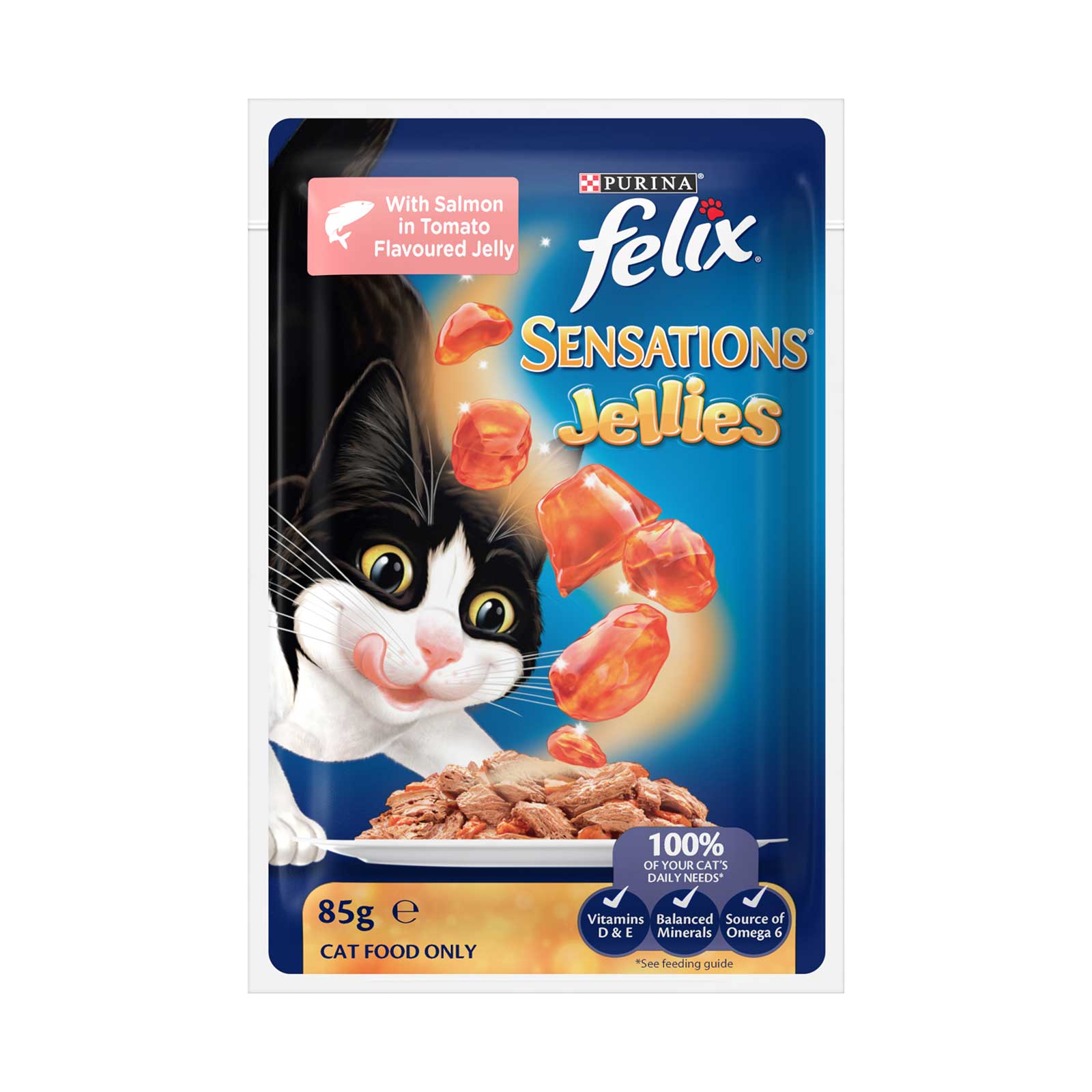 Felix Sensations Jellies Fish Selection Adult Pouches Wet Cat Food 85g ...