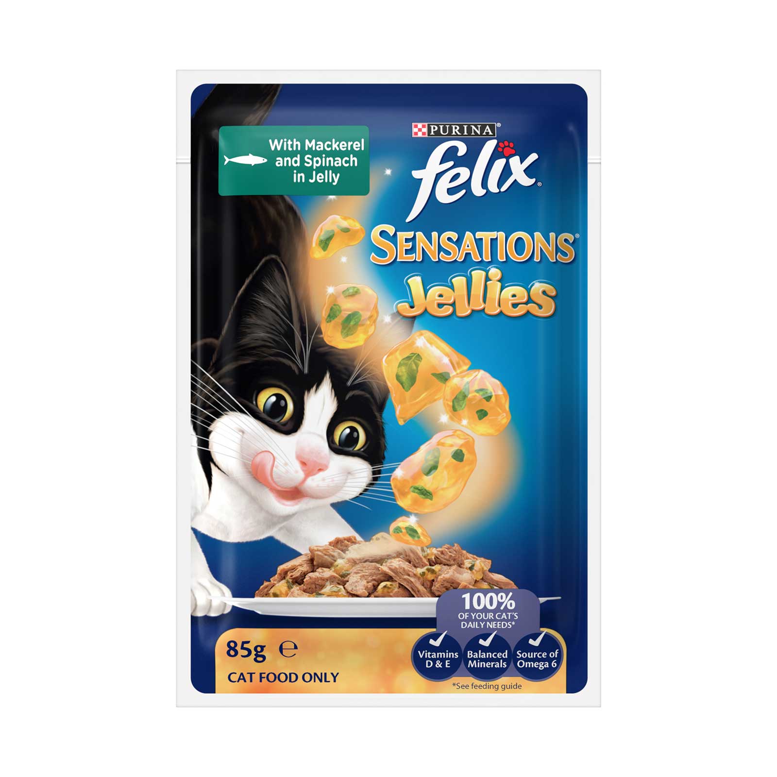 Felix Sensations Jellies Fish Selection Adult Pouches Wet Cat Food 85g ...
