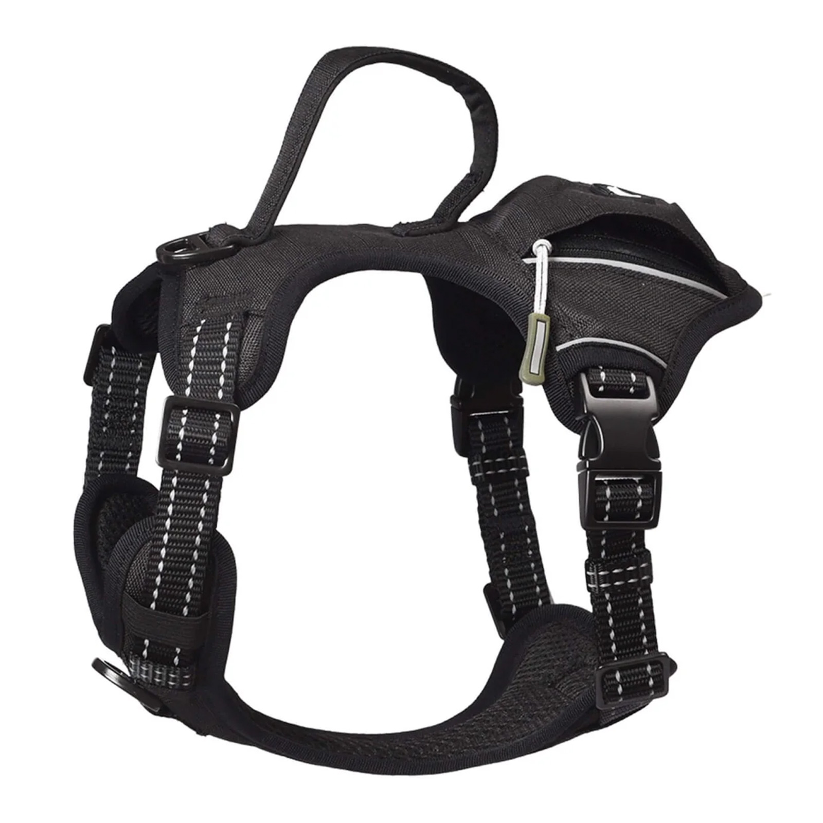 Pet Marvel Durable Adjustable Reflective Poop Bag Dispenser Harness ...