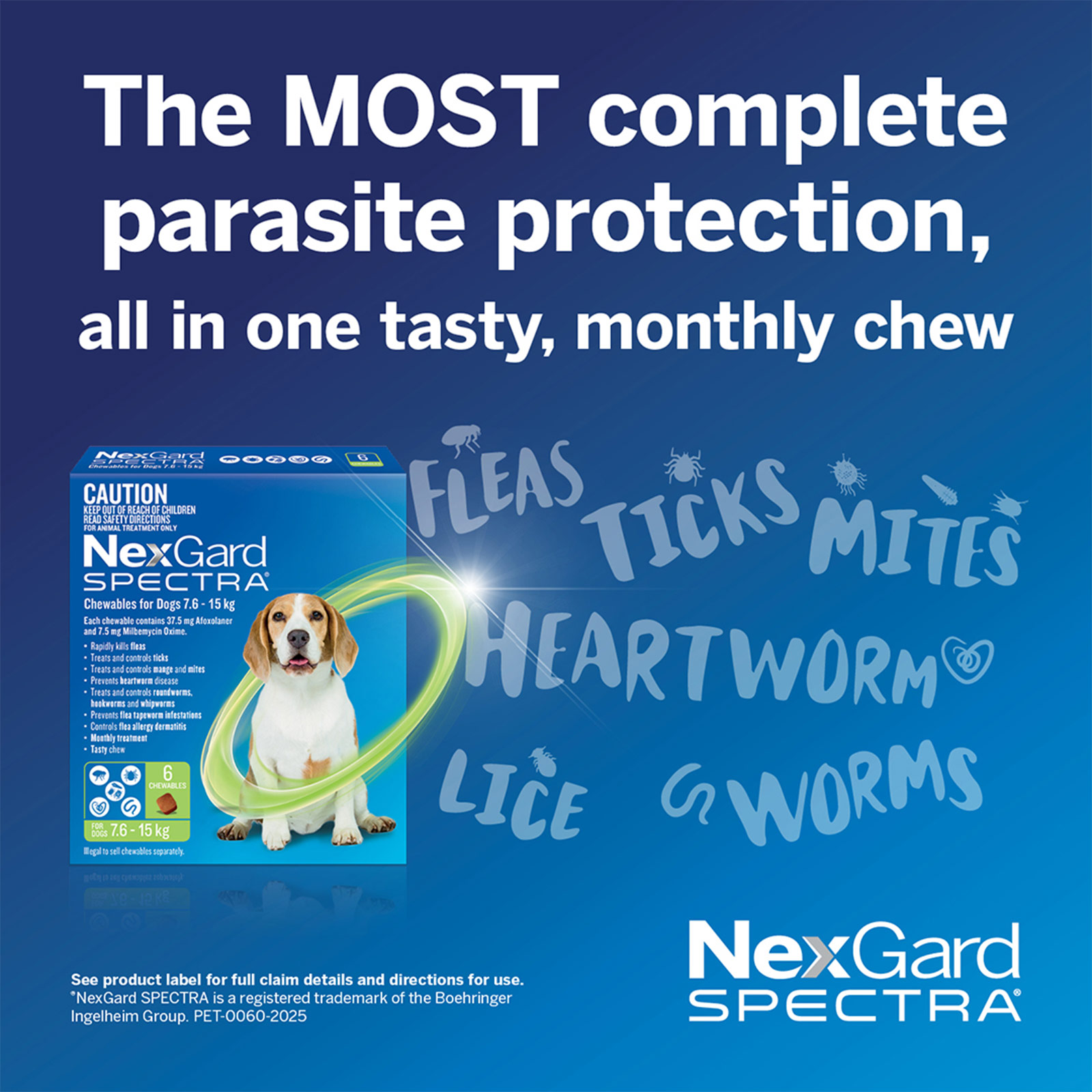 NexGard Spectra Chews Very Large Dog Red 30.1-60kg 6 Pack - $110.49