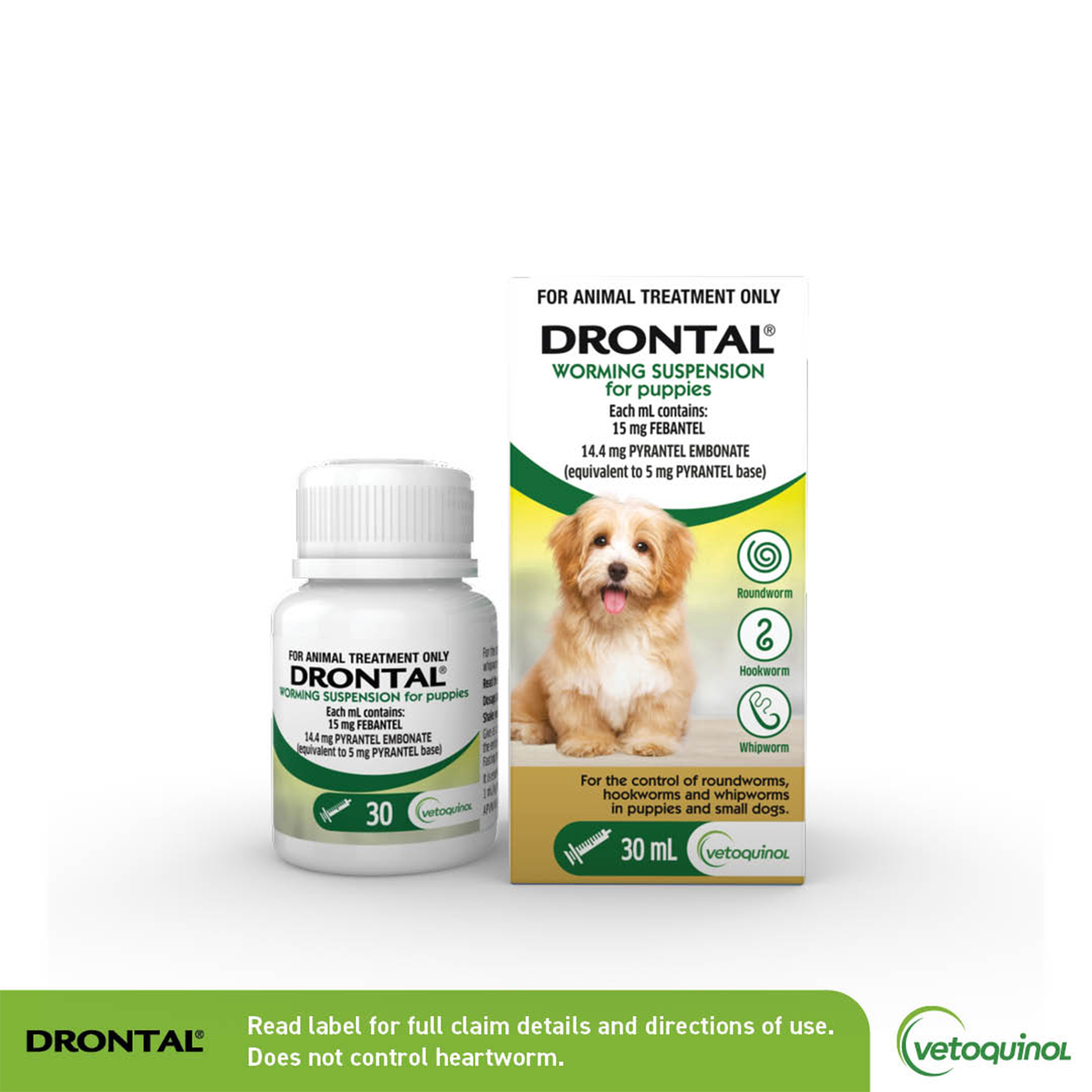 Drontal Worming Suspension For Puppies And Small Dogs 30ml - $24.17