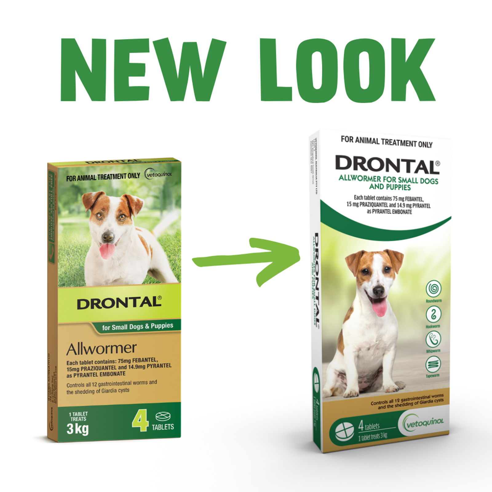 Drontal Allwormer For Dogs Small And Puppies Up To 3kg 4 Tablets - $11.89