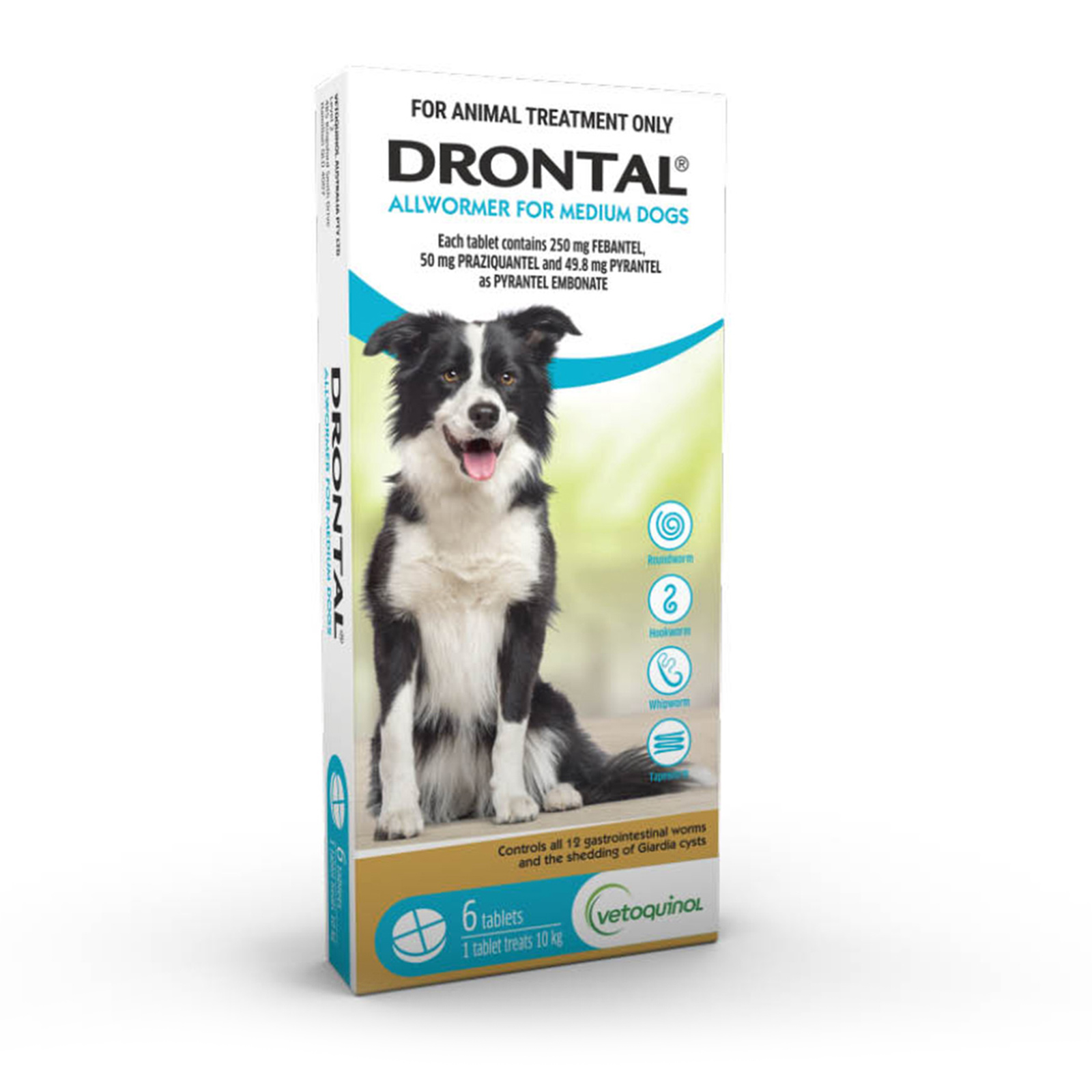 Drontal Allwormer For Dogs Medium 3-10kg 6 Tablets - $41.06