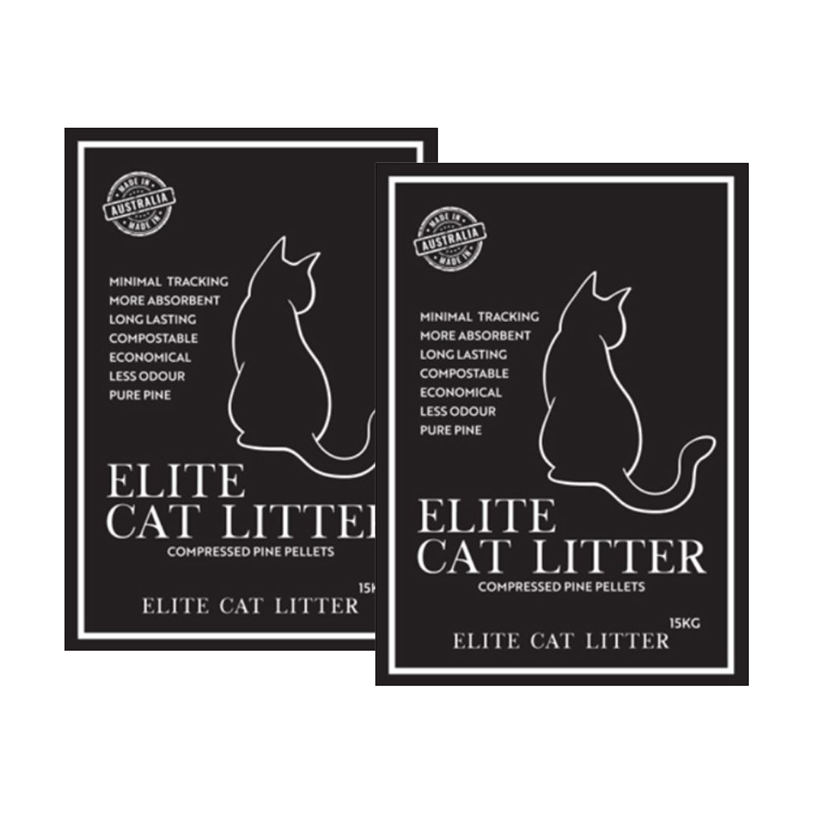 Elite Cat Litter Compressed Wood Pine Pellets Compostable Cat Litter ...